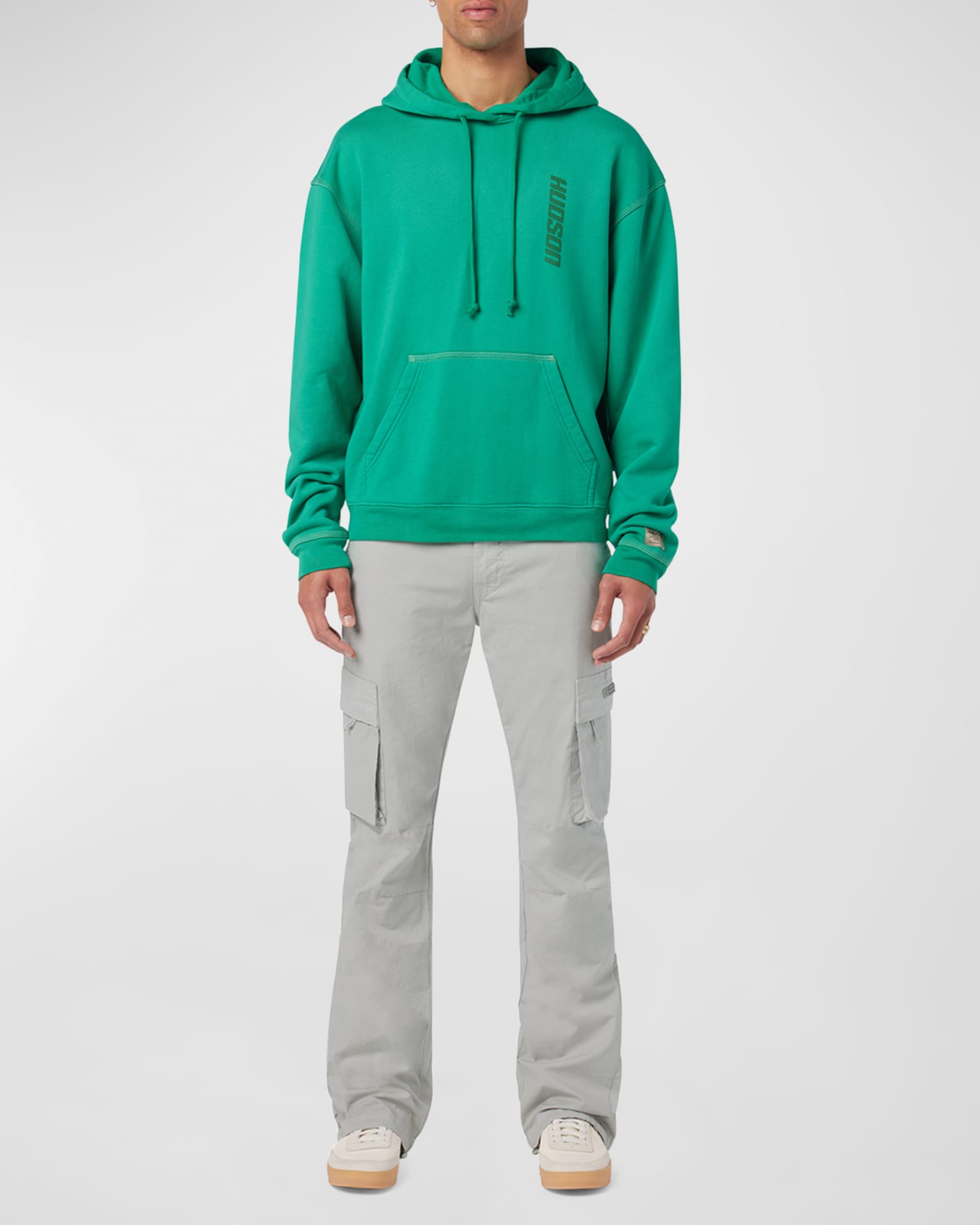 Hudson Men's Logo-Print Classic Hoodie | Neiman Marcus