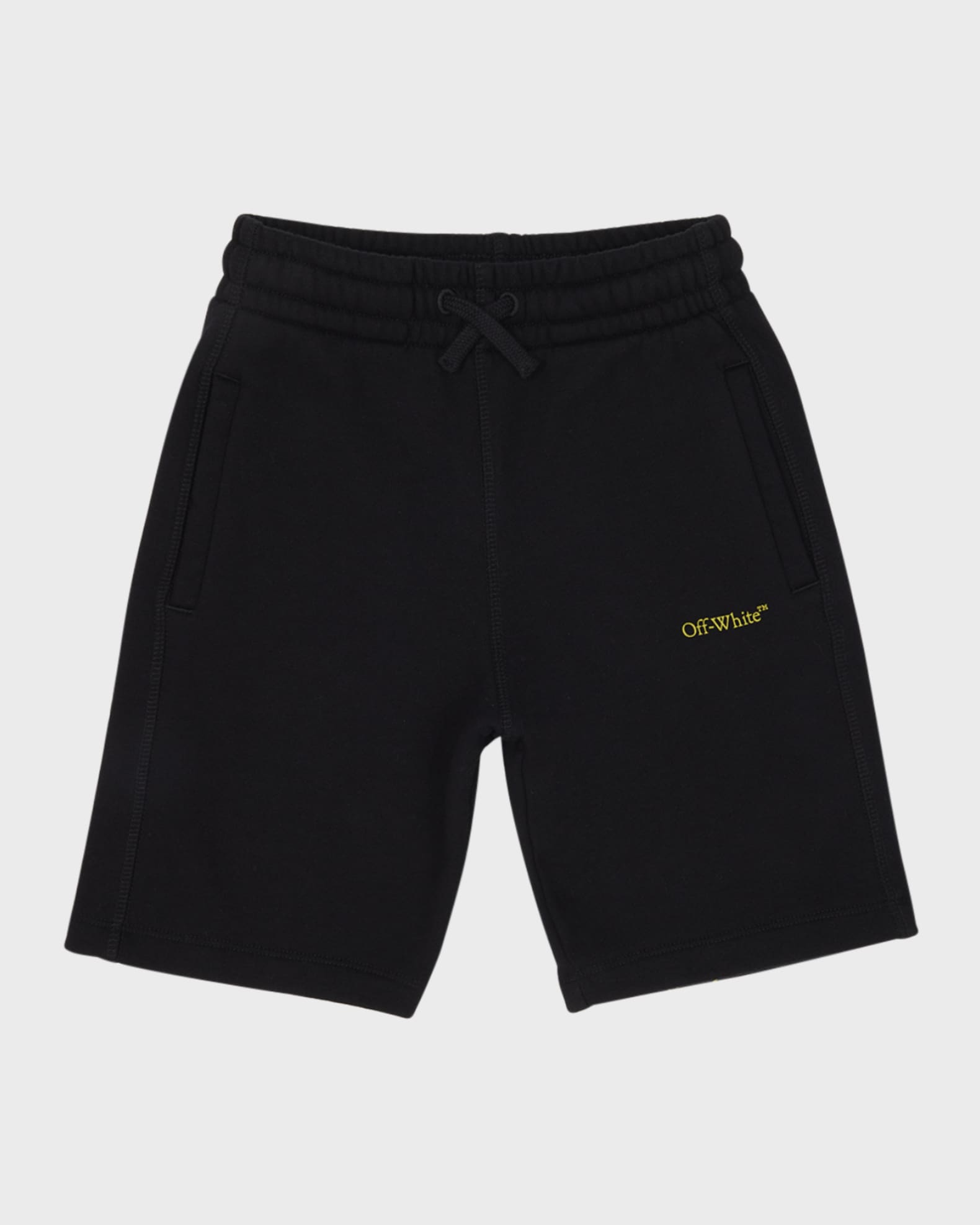 Boy's Bookish Logo-Print Diagonal Graphic Sweat Shorts | Neiman Marcus