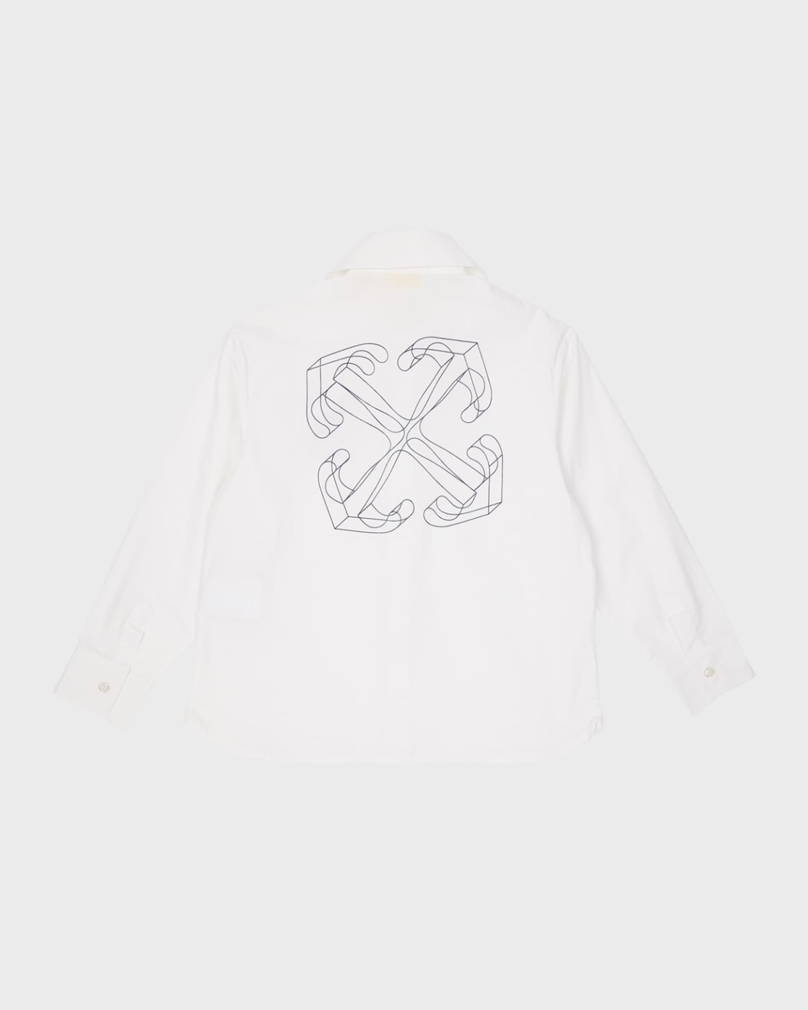 Boy's 3D Logo-Print Arrow Graphic Button Down Shirt | Neiman Marcus