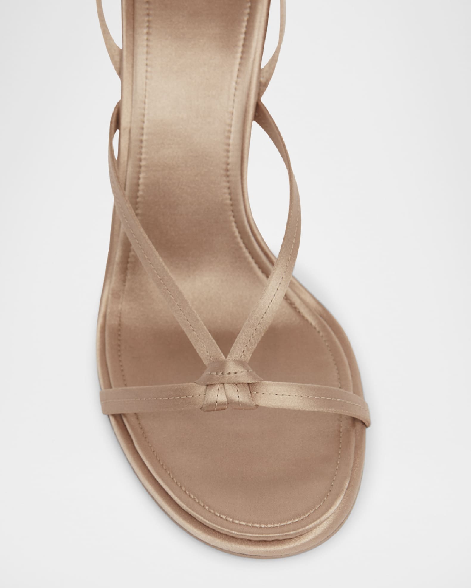 Valentino Garavani VLogo Satin Ankle-Strap Evening Sandals | Neiman Marcus