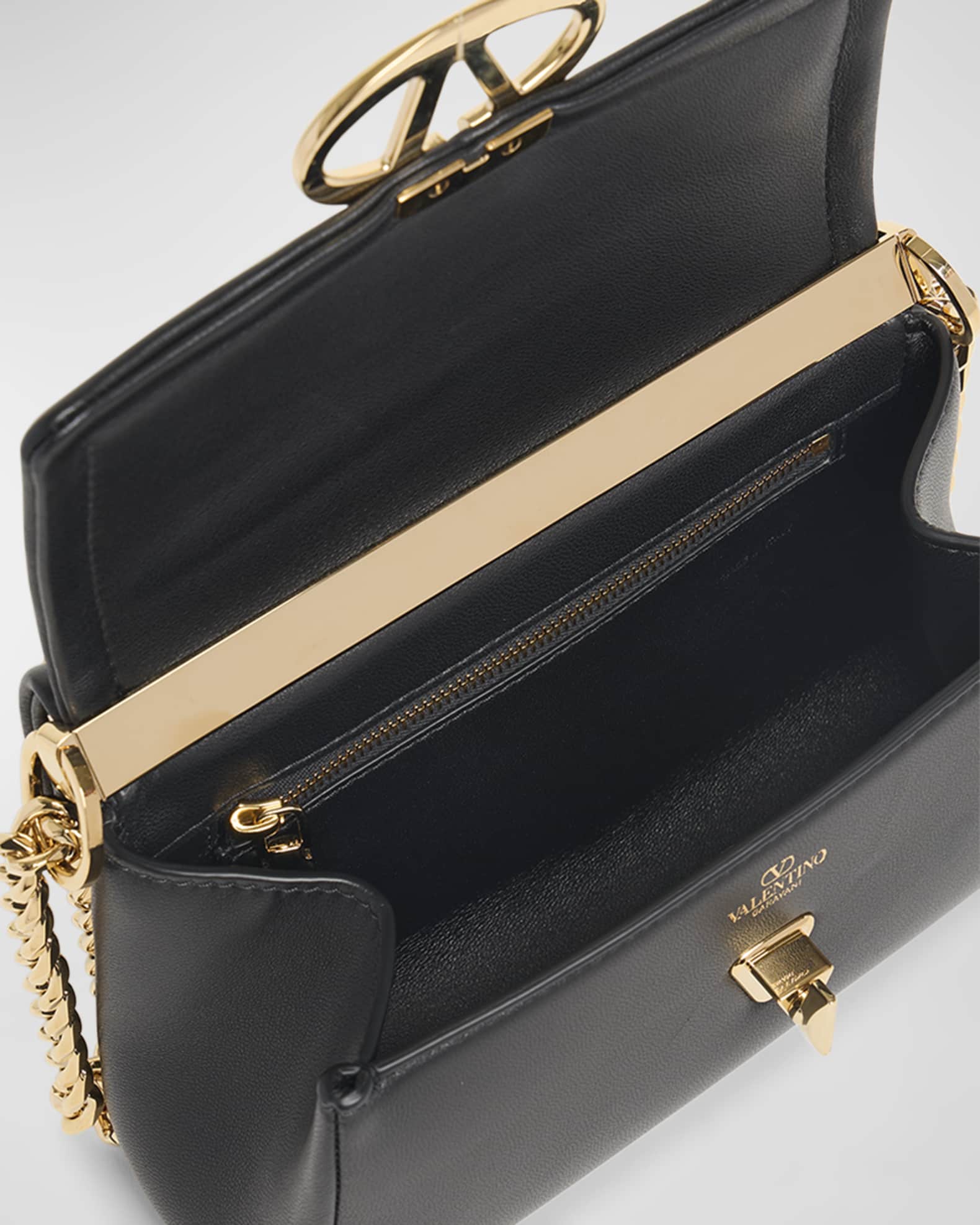 Valentino Garavani Small VLOGO Flap Leather Shoulder Bag | Neiman Marcus