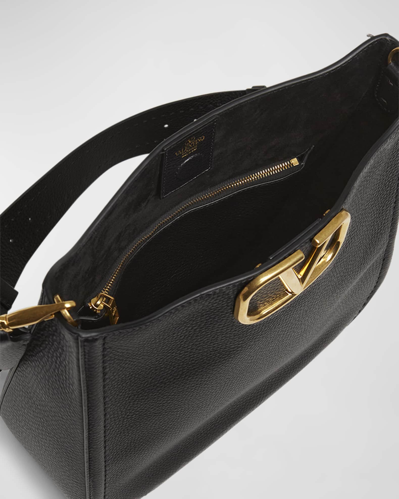 Valentino Garavani VLOGO Alltime Leather Hobo Bag | Neiman Valentino Garavani VLOGO Alltime Leather Hobo Bag | Neiman