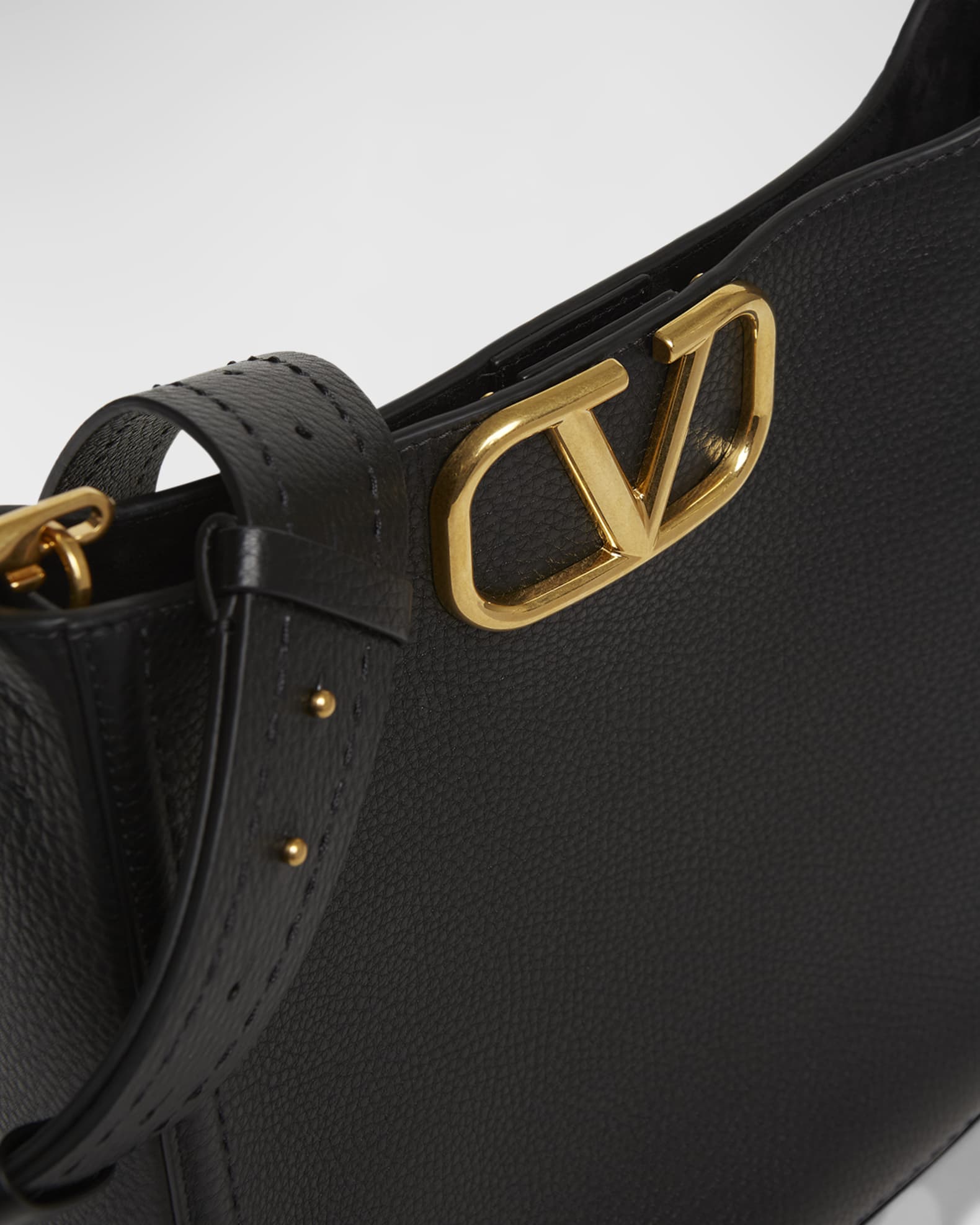 Valentino Garavani VLOGO Alltime Leather Hobo Bag | Neiman Valentino Garavani VLOGO Alltime Leather Hobo Bag | Neiman