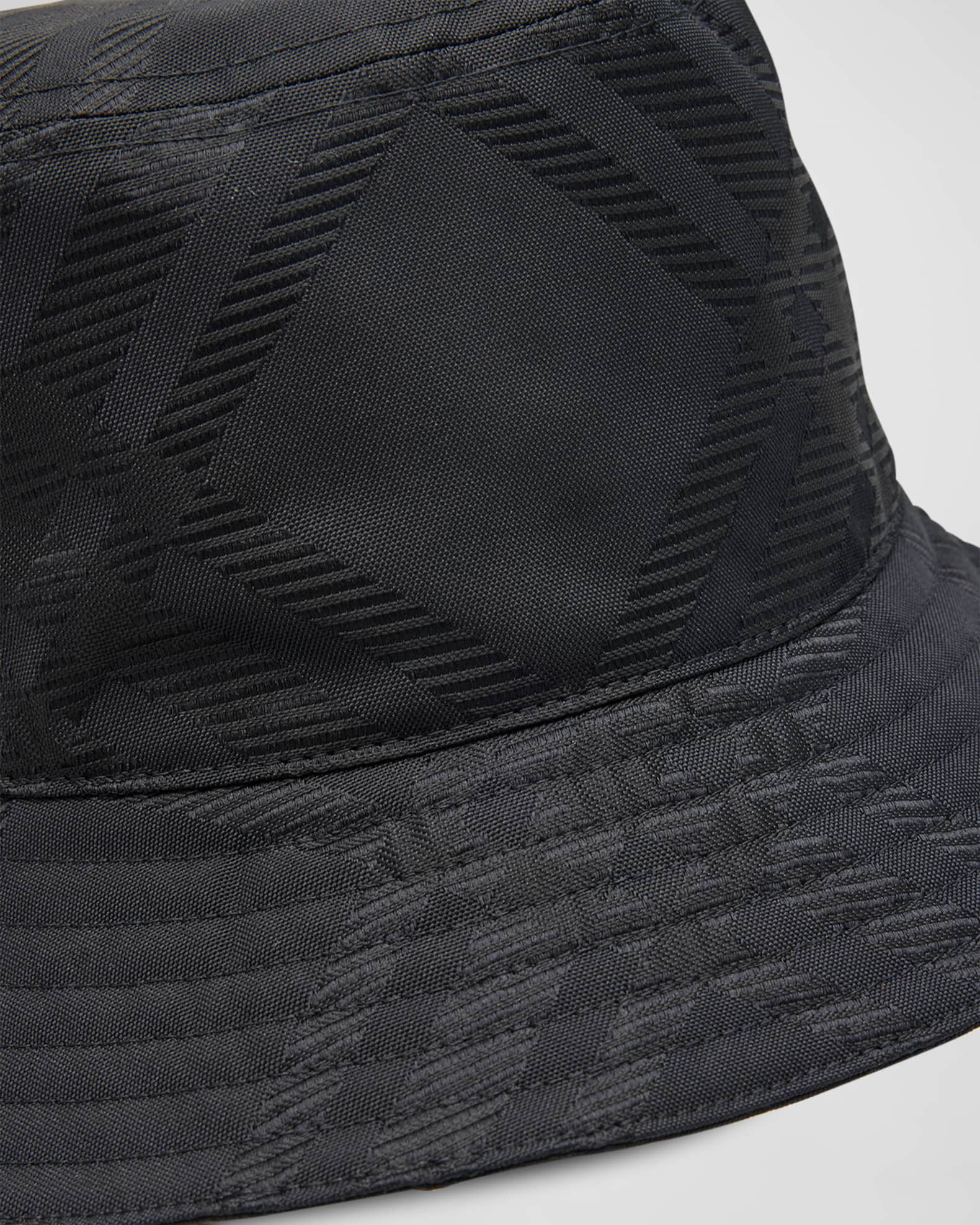 Burberry Men's Tonal Check Jacquard Bucket Hat | Neiman Marcus