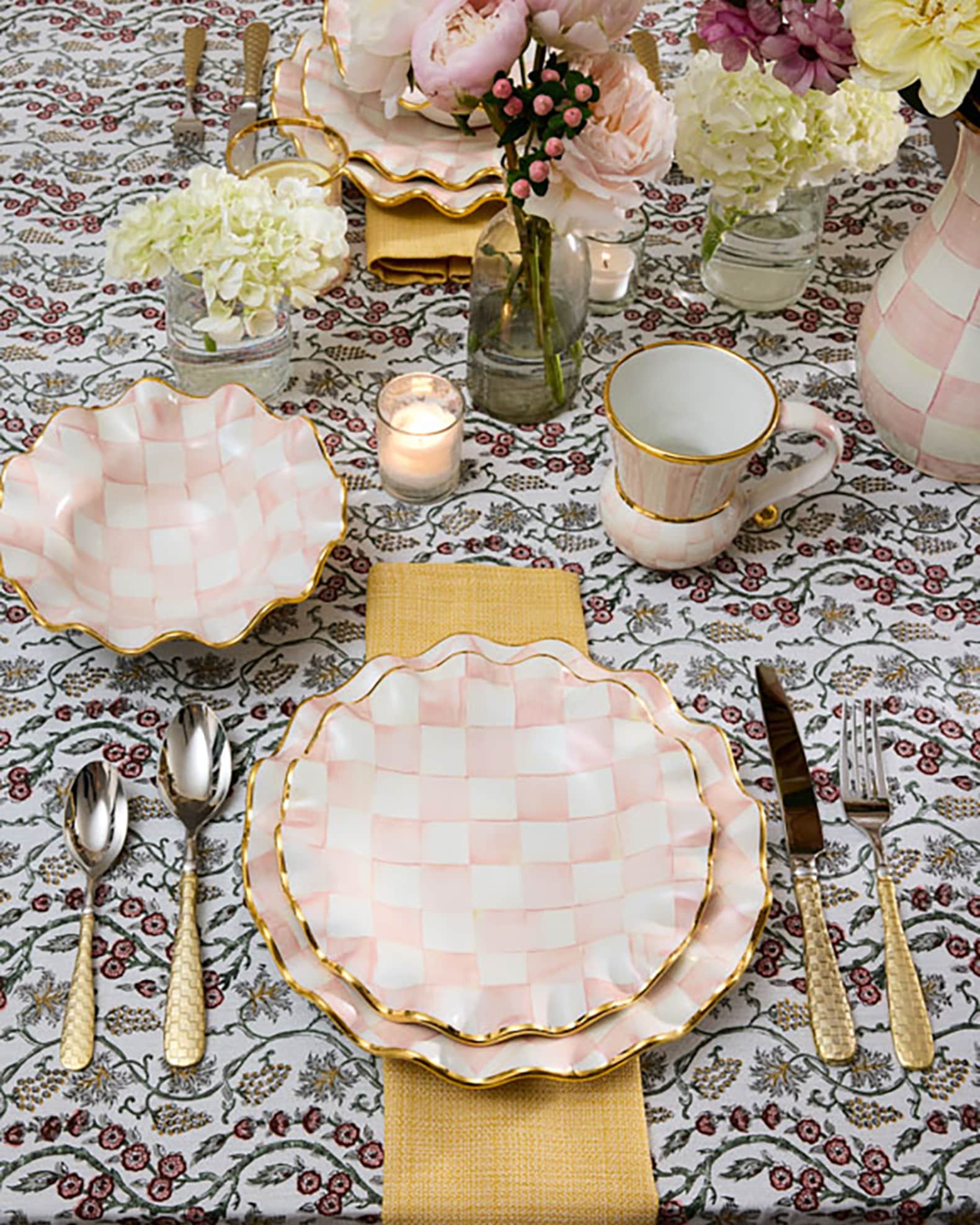 Rosy Check Ceramic Dinnerware Collection | Neiman Marcus