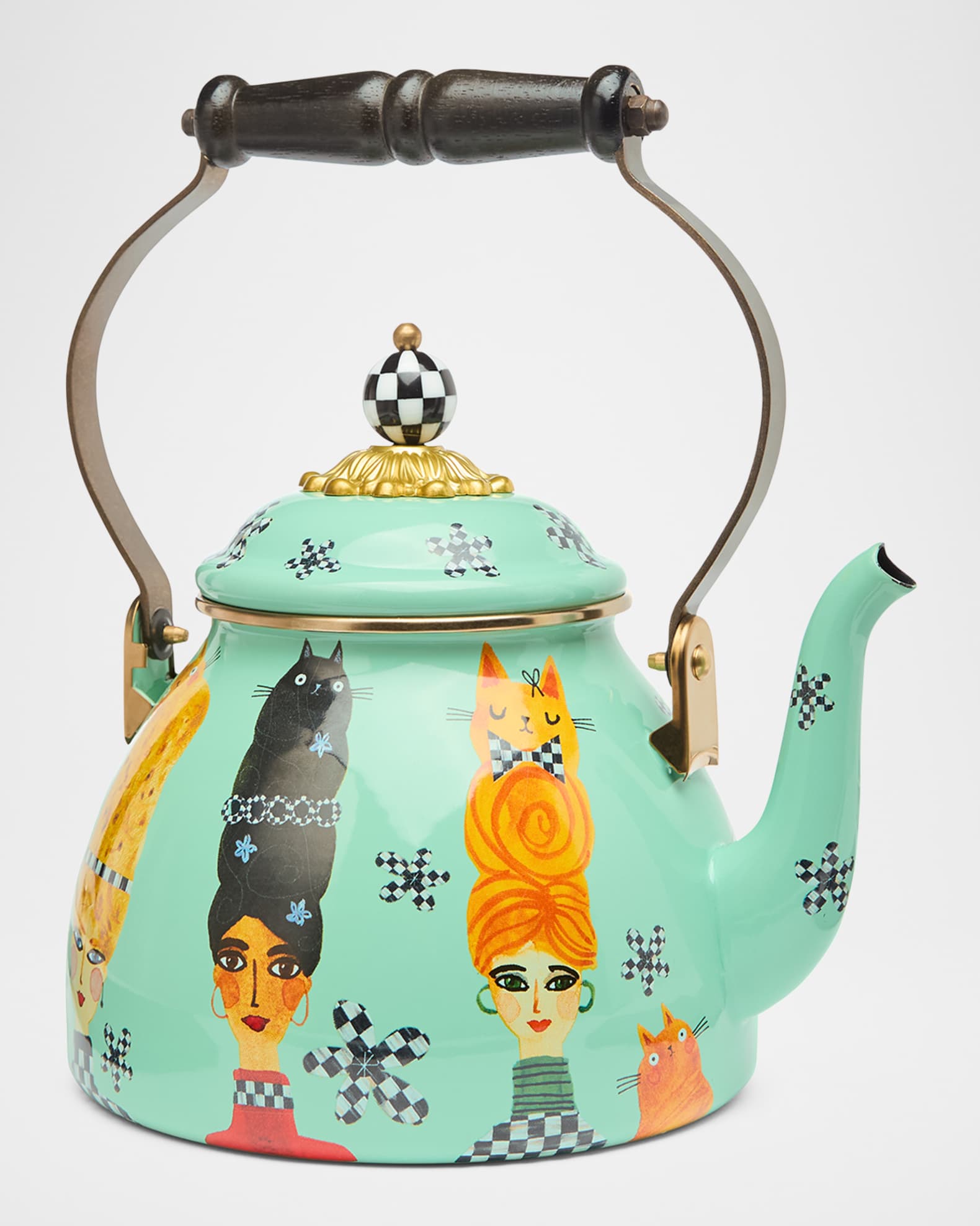MacKenzie-Childs Cat Lady 2-Quart Tea Kettle | Neiman Marcus