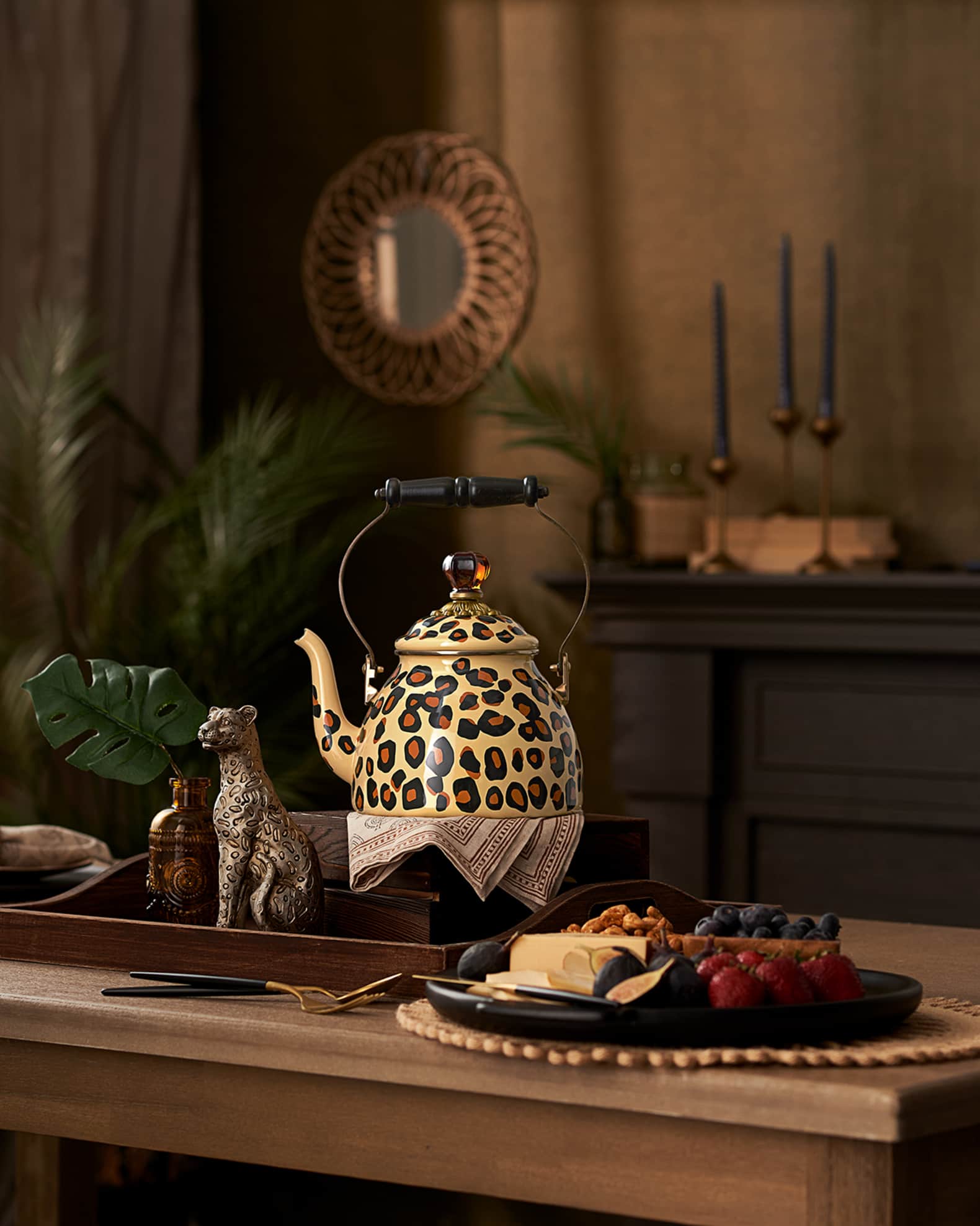 MacKenzie-Childs Spot On 2-Quart Tea Kettle | Neiman Marcus