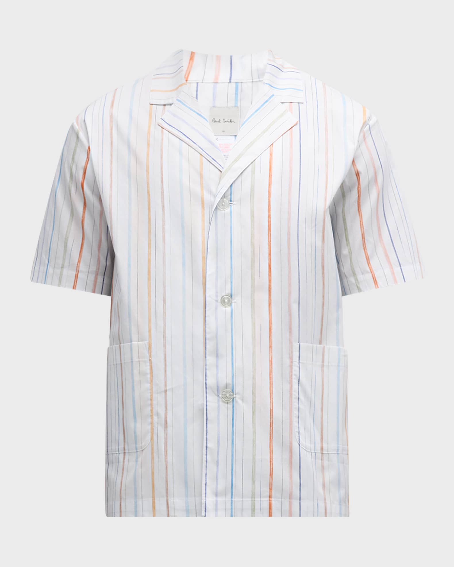 Paul Smith Men's Signature Stripe Pajama Short Set | Neiman Marcus