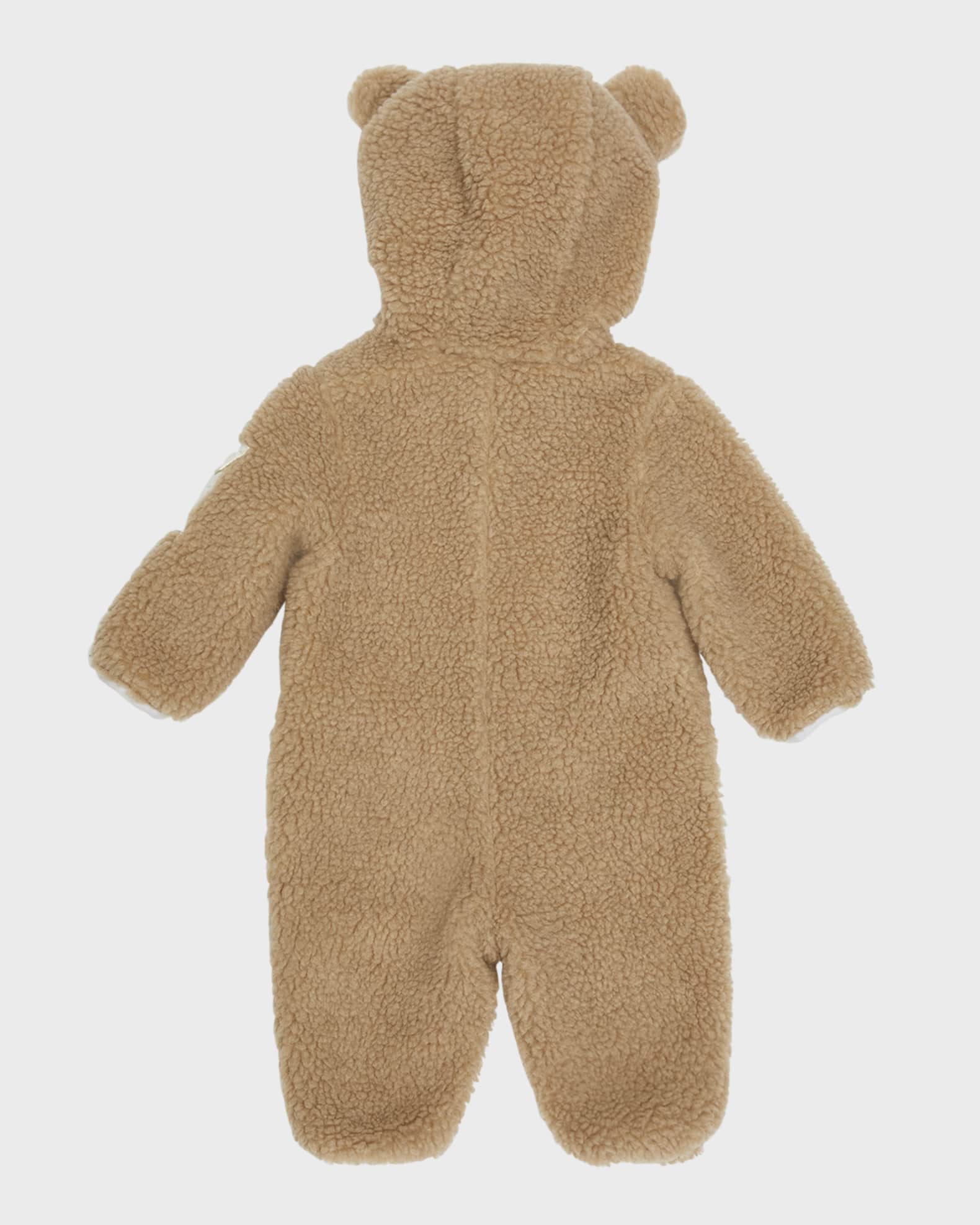 Moncler Kid's Fleece Logo-Print Coverall, Size 3M-18M | Neiman Marcus