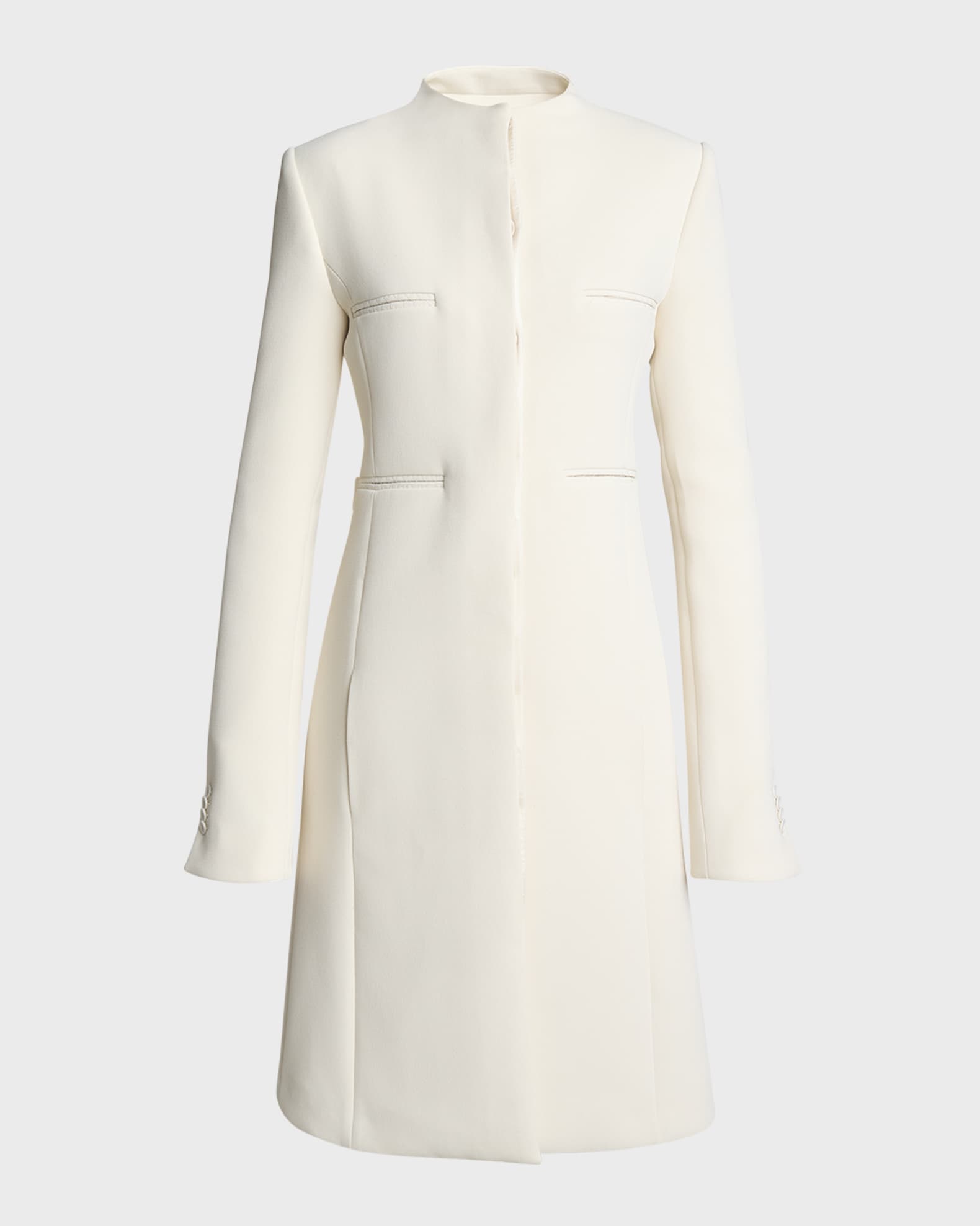 Courreges Officer Heritage Crepe Coat | Neiman Marcus