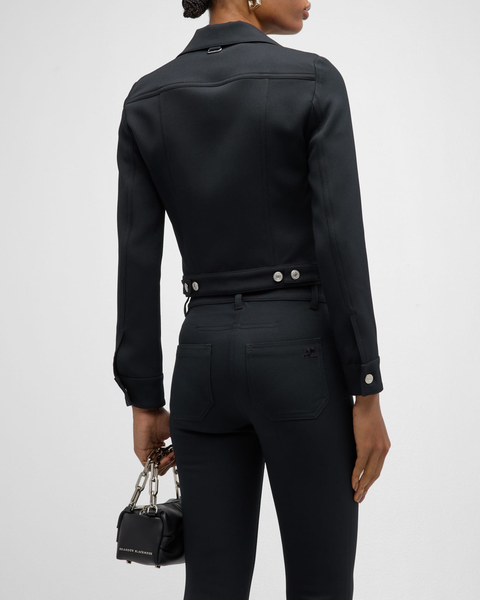 Courreges Signature Twill Trucker Jacket | Neiman Marcus