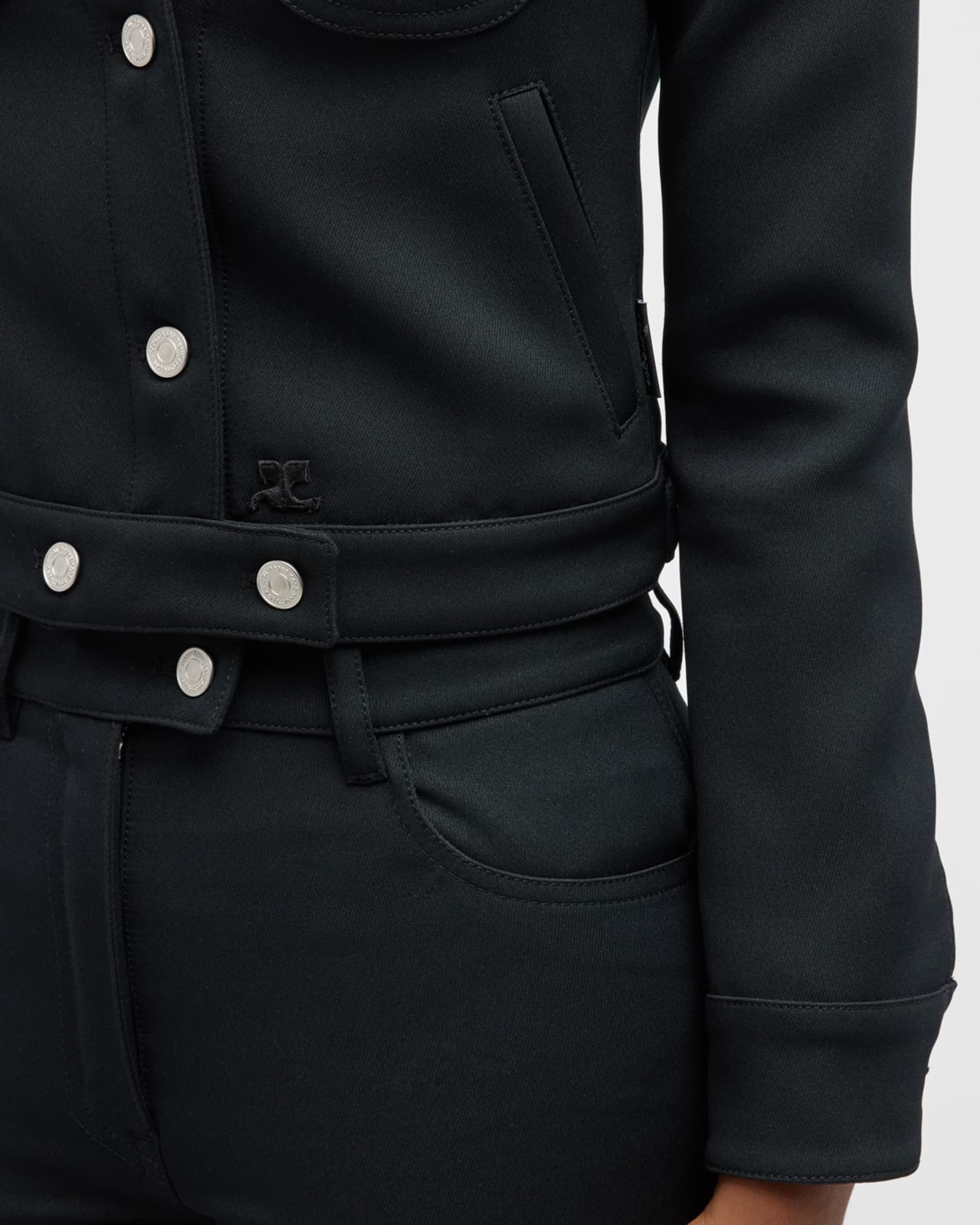 Courreges Signature Twill Trucker Jacket | Neiman Marcus