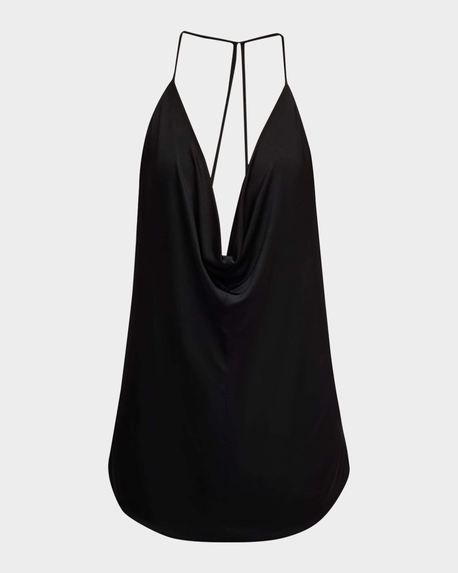 TOM FORD Plunging Cowl Backless Stretch Jersey Tank Top | Neiman Marcus