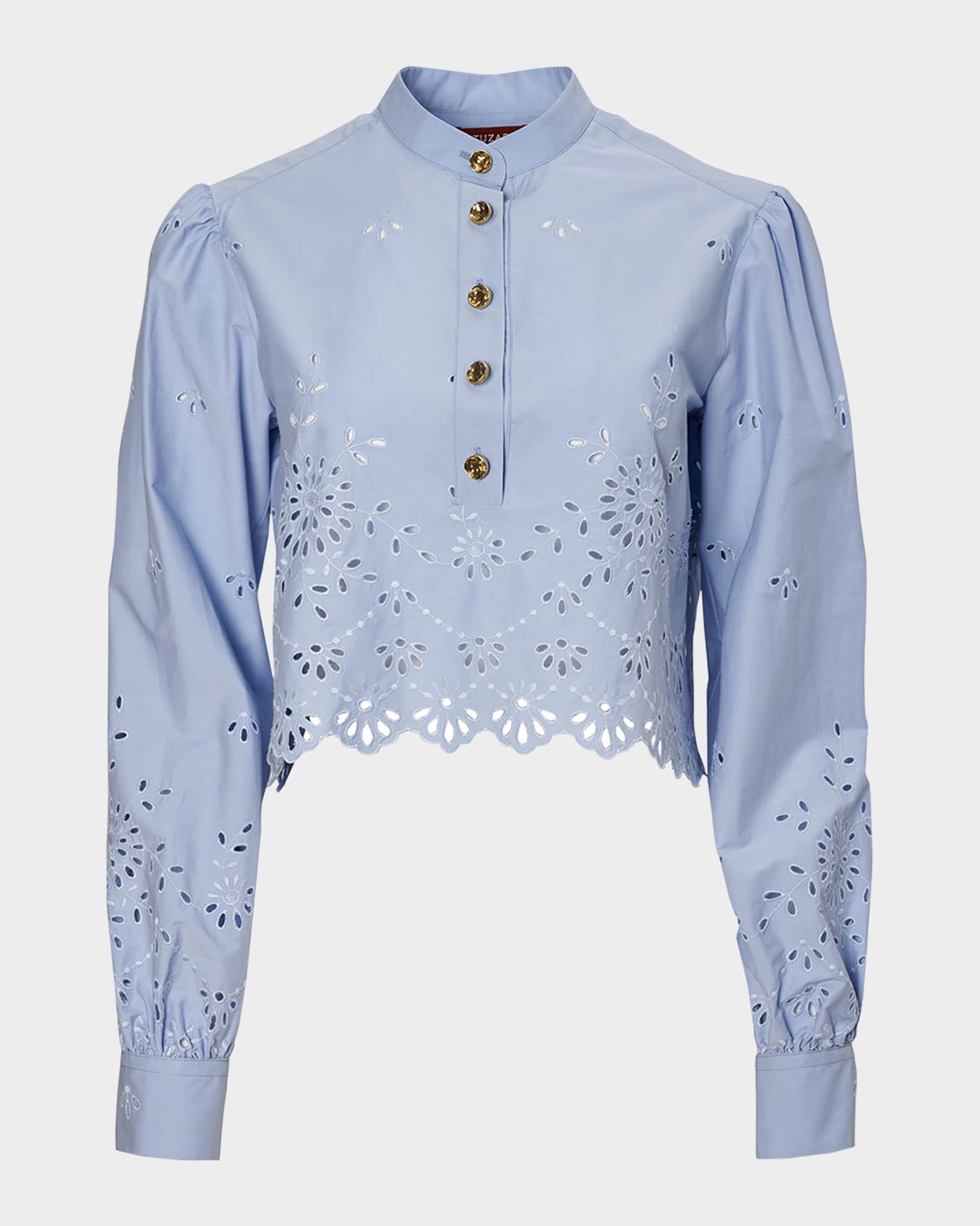 Altuzarra Margot Cutout Scallop Cropped Top | Neiman Marcus