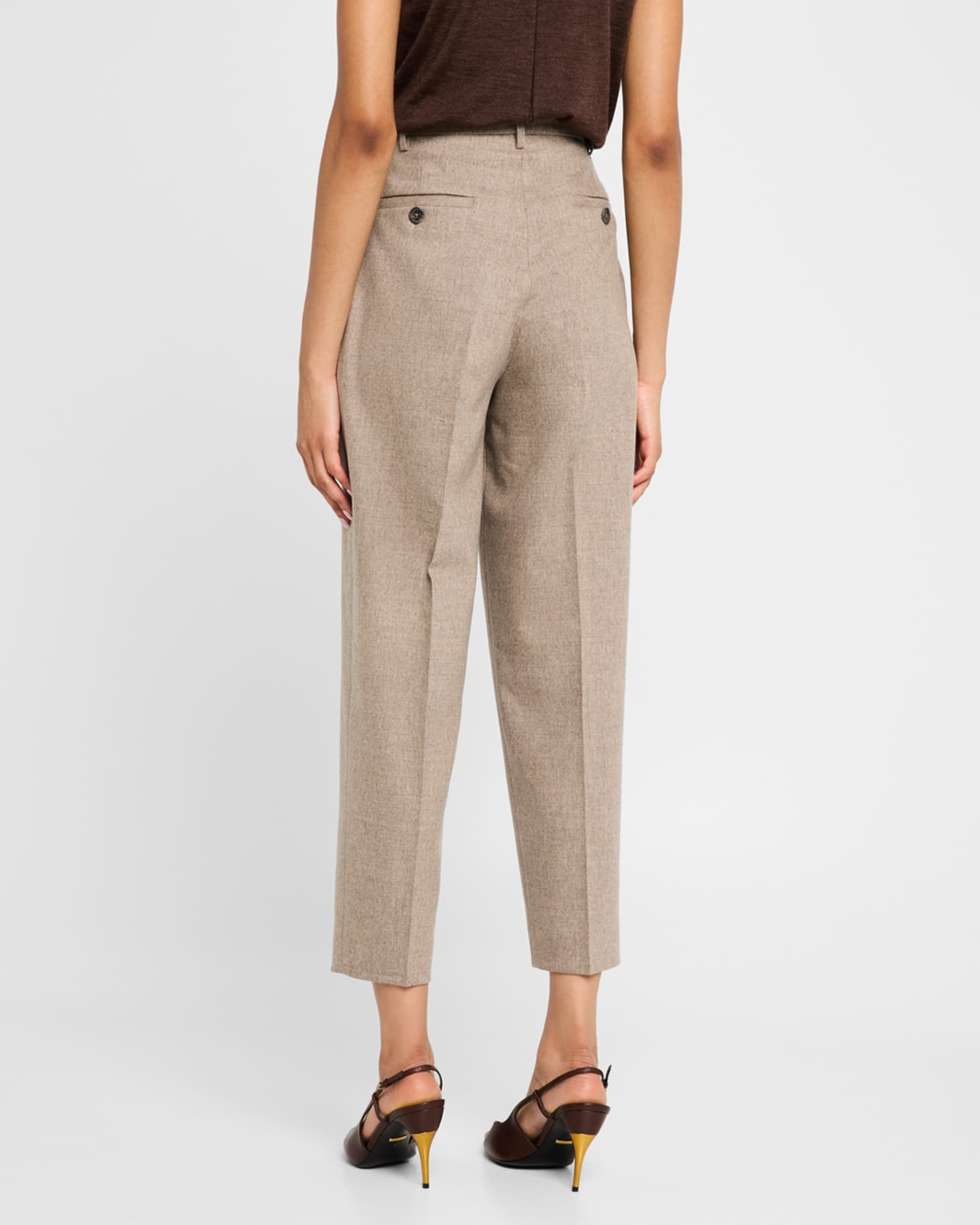Altuzarra Emmett Double-Pleated Tapered Wool Pants | Neiman Marcus