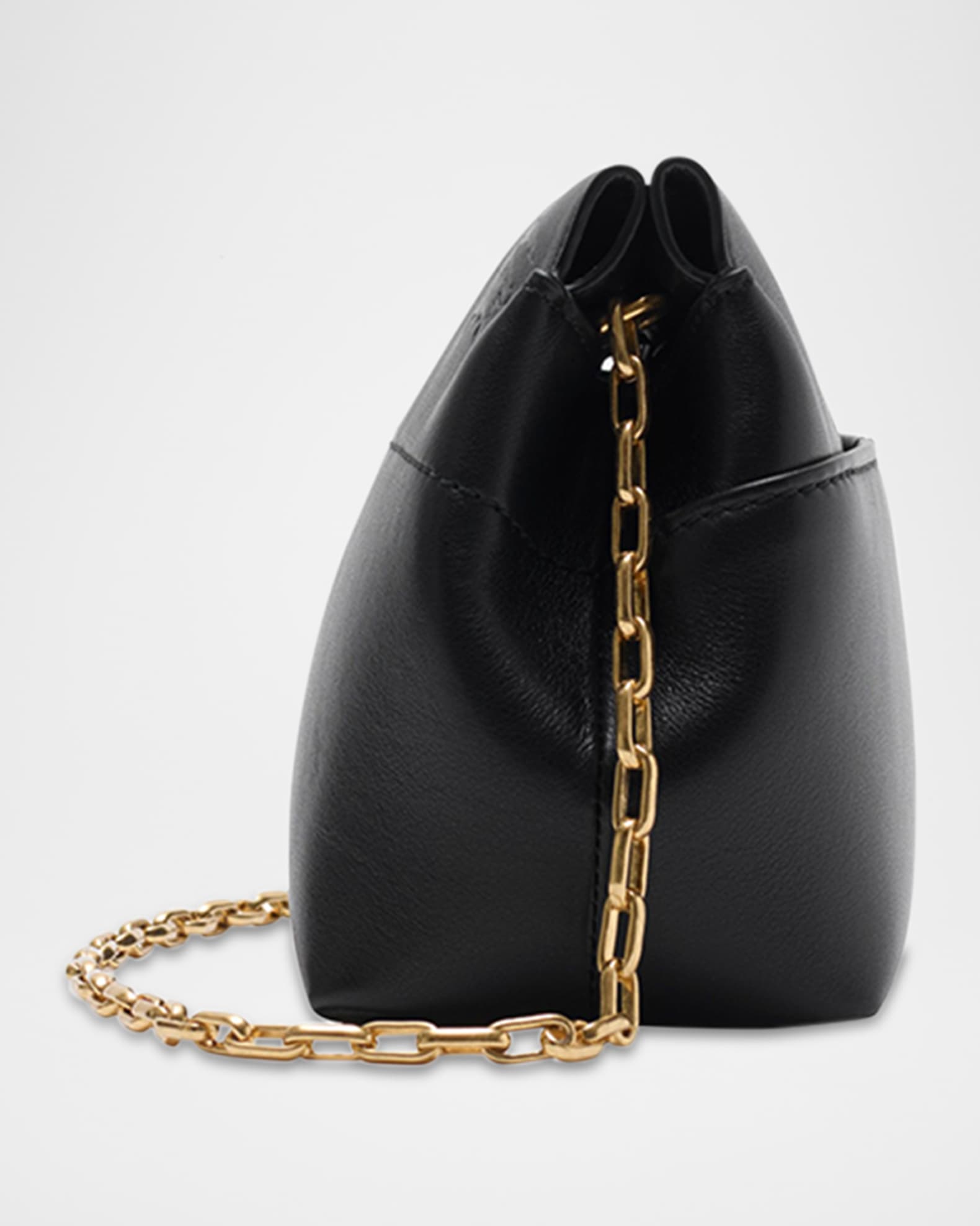 Burberry Snip Leather Clutch Bag with Chain Strap | Neiman Marcus