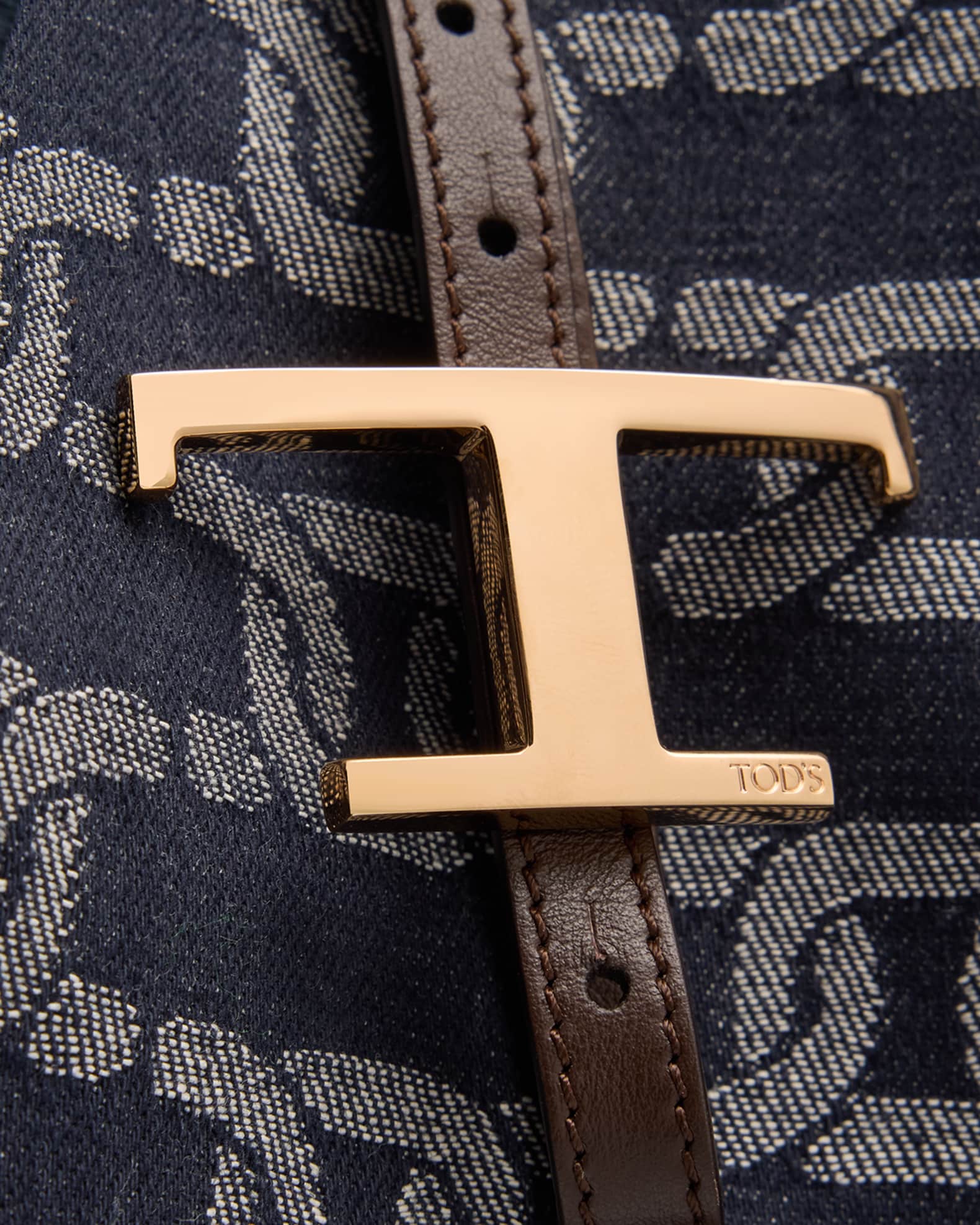 Tod's Logo Canvas Shopper Shoulder Bag | Neiman Marcus