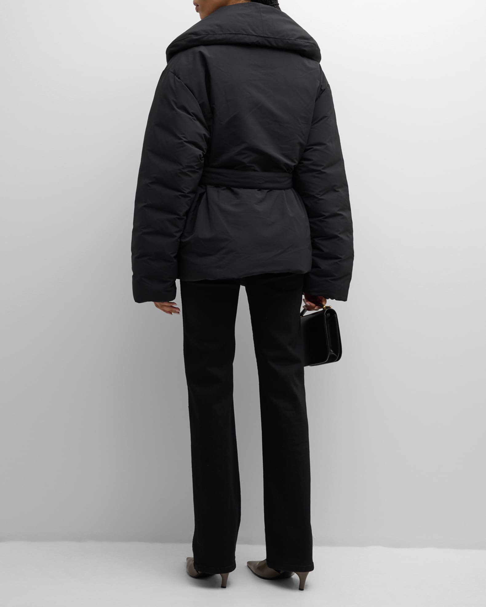 Loulou Studio Cleon Short Wrap Puffer Jacket | Neiman Marcus