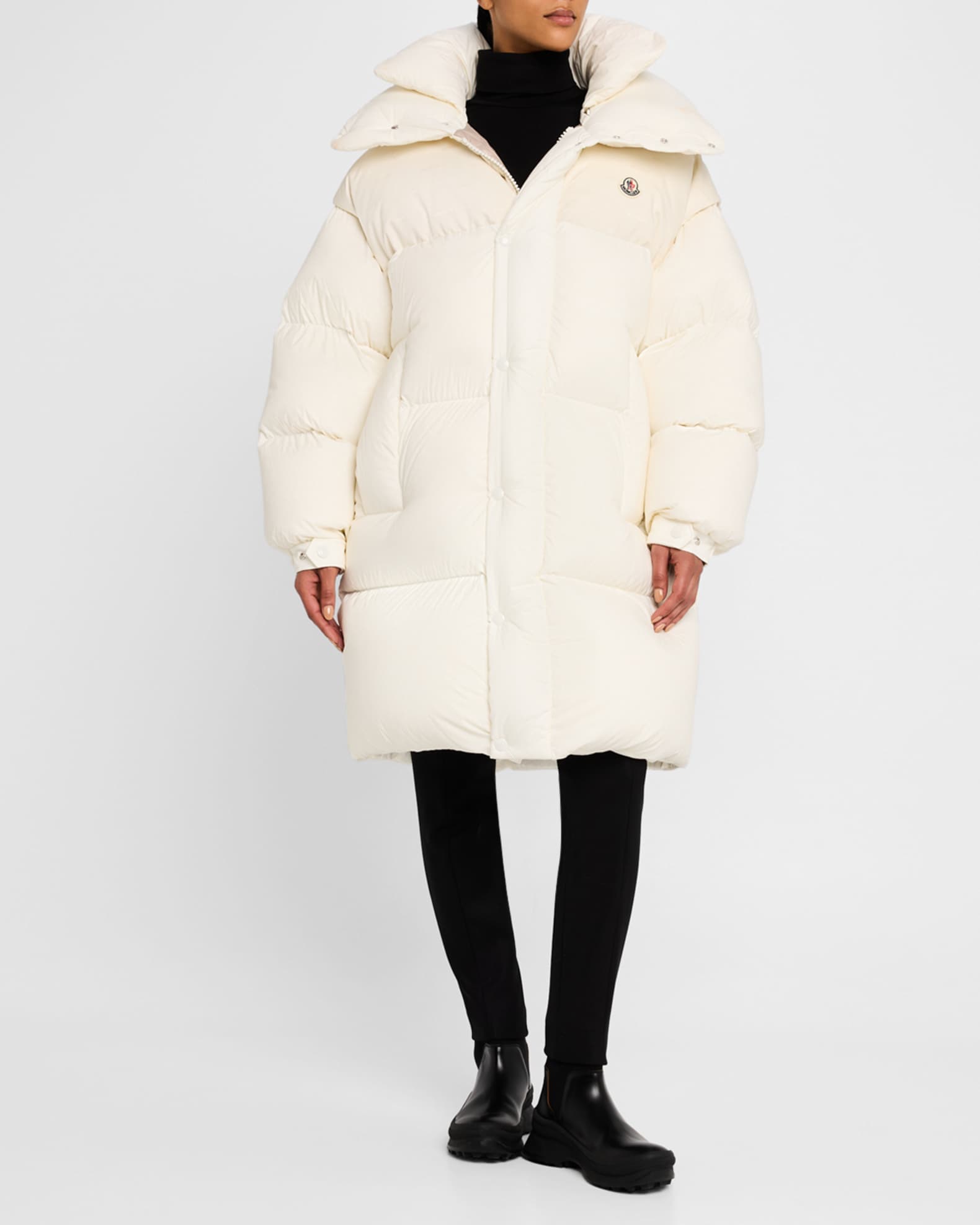 Moncler Verone 2 Snap-Front Puffer Jacket | Neiman Marcus