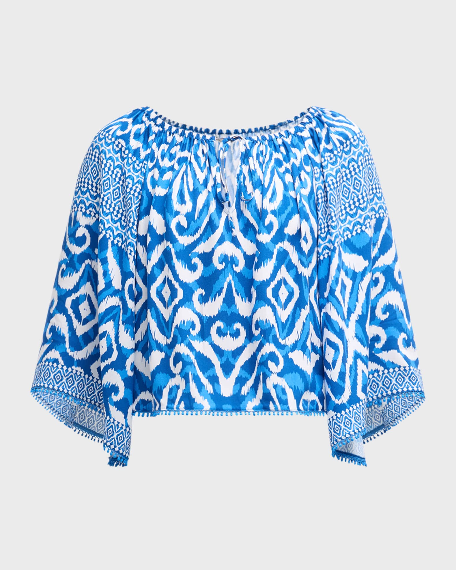 Alice + Olivia Artisan Ikat Devina Off-Shoulder Blouse | Neiman Marcus