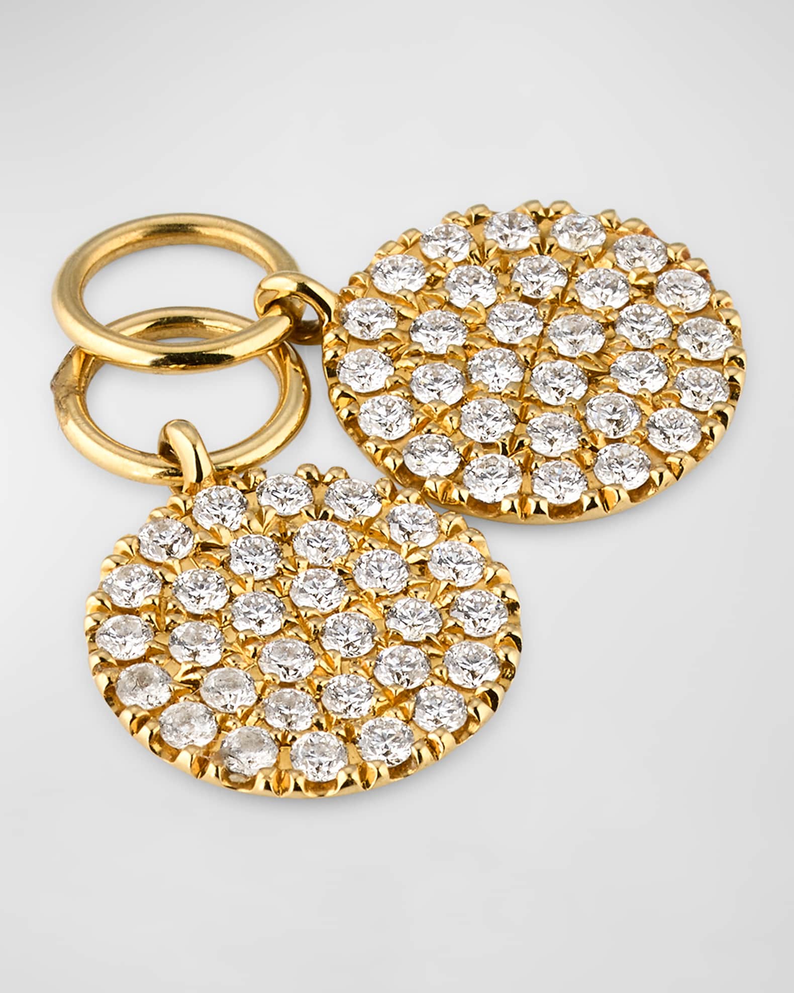 Lisa Nik Sparkle 18K Yellow Gold Diamond Earring Charms | Neiman Marcus