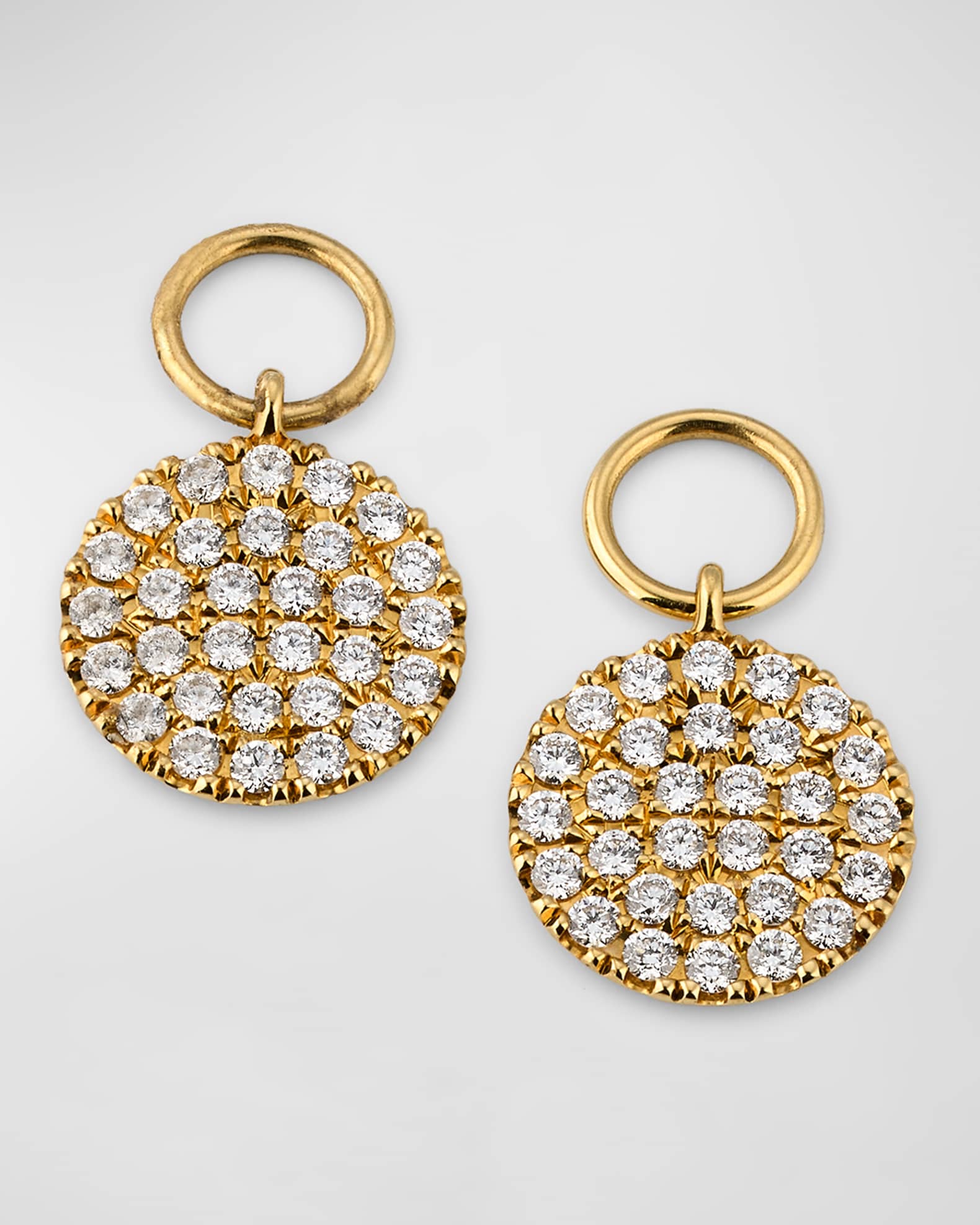 Lisa Nik Sparkle 18K Yellow Gold Diamond Earring Charms | Neiman Marcus