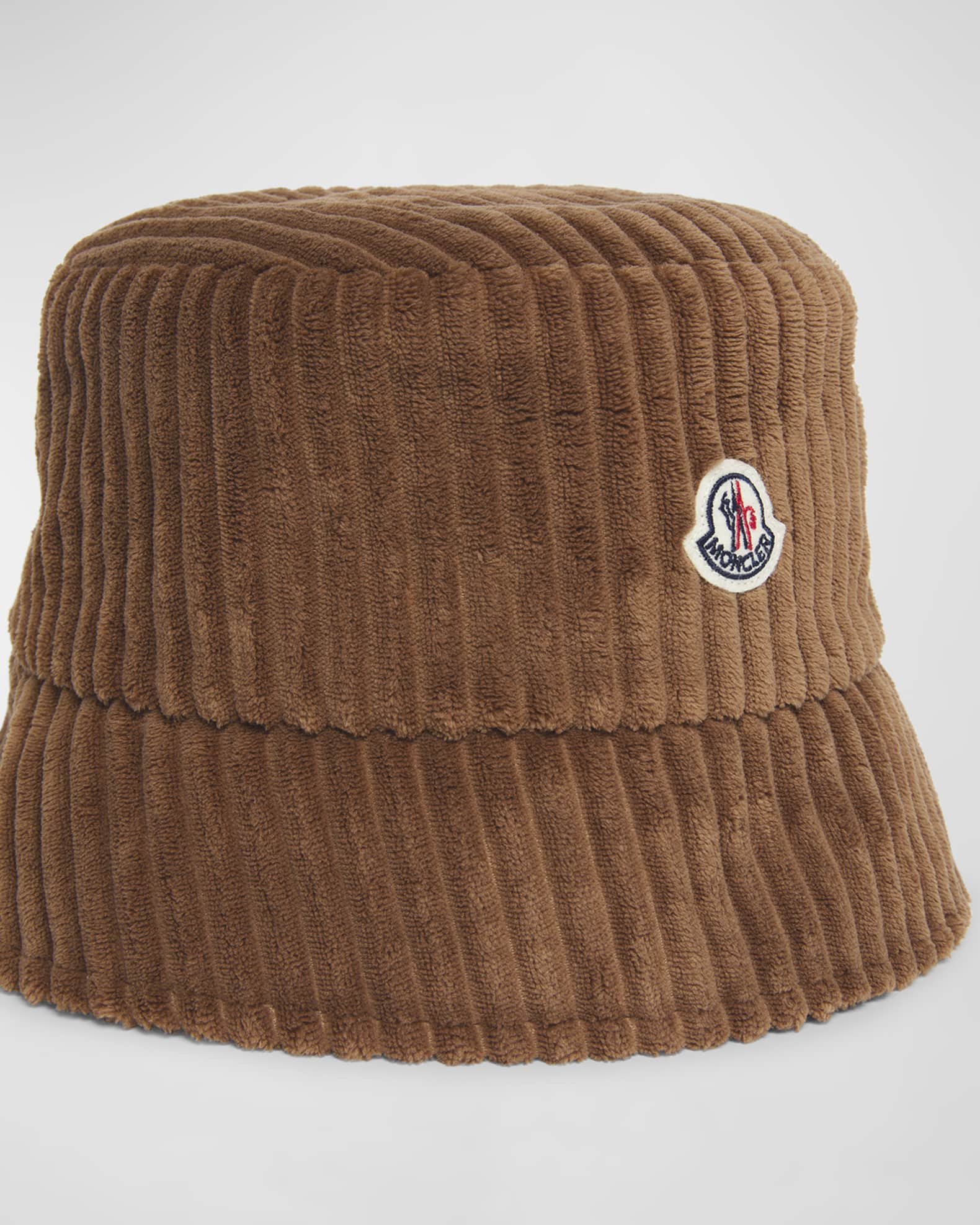 Moncler Velvet Logo Patch Bucket Hat | Neiman Marcus