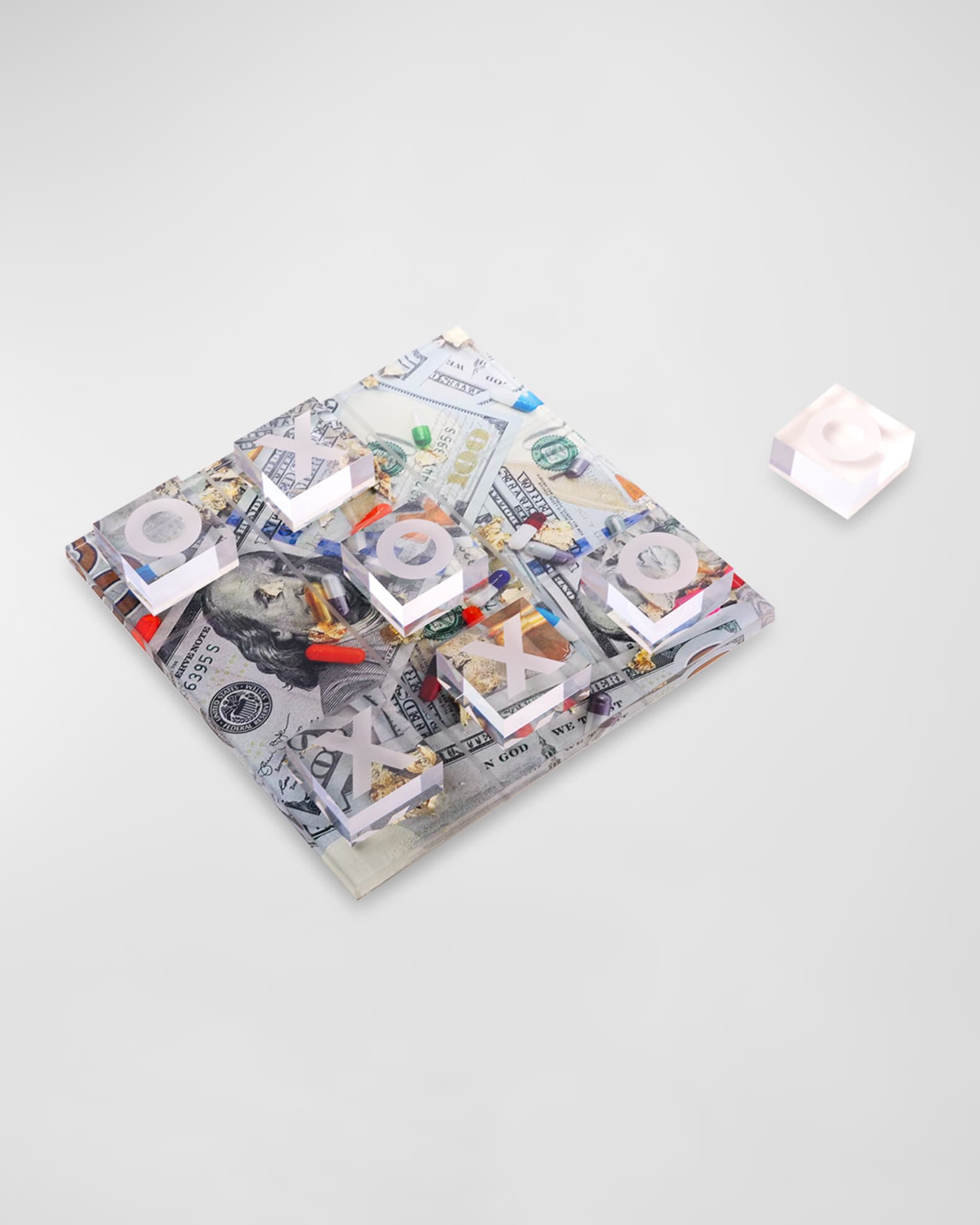 Bey-Berk Miami Acrylic Tic-Tac-Toe Set | Neiman Marcus