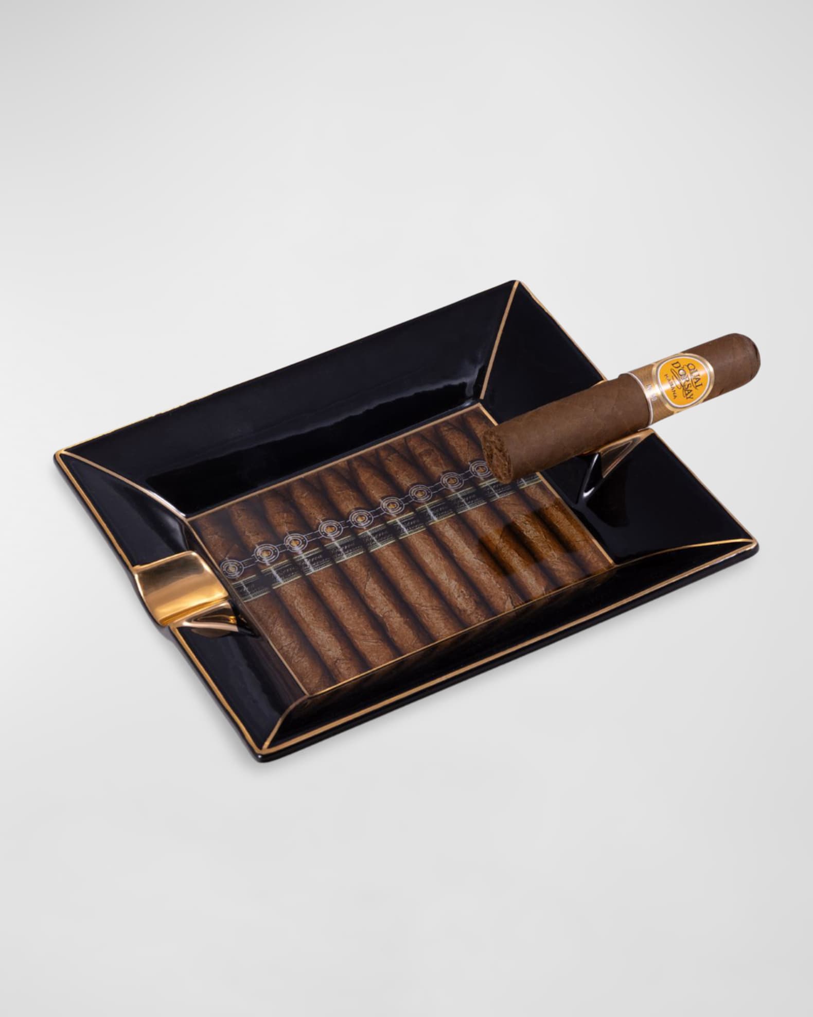 Bey-Berk Cigar Design Porcelain Ashtray | Neiman Marcus
