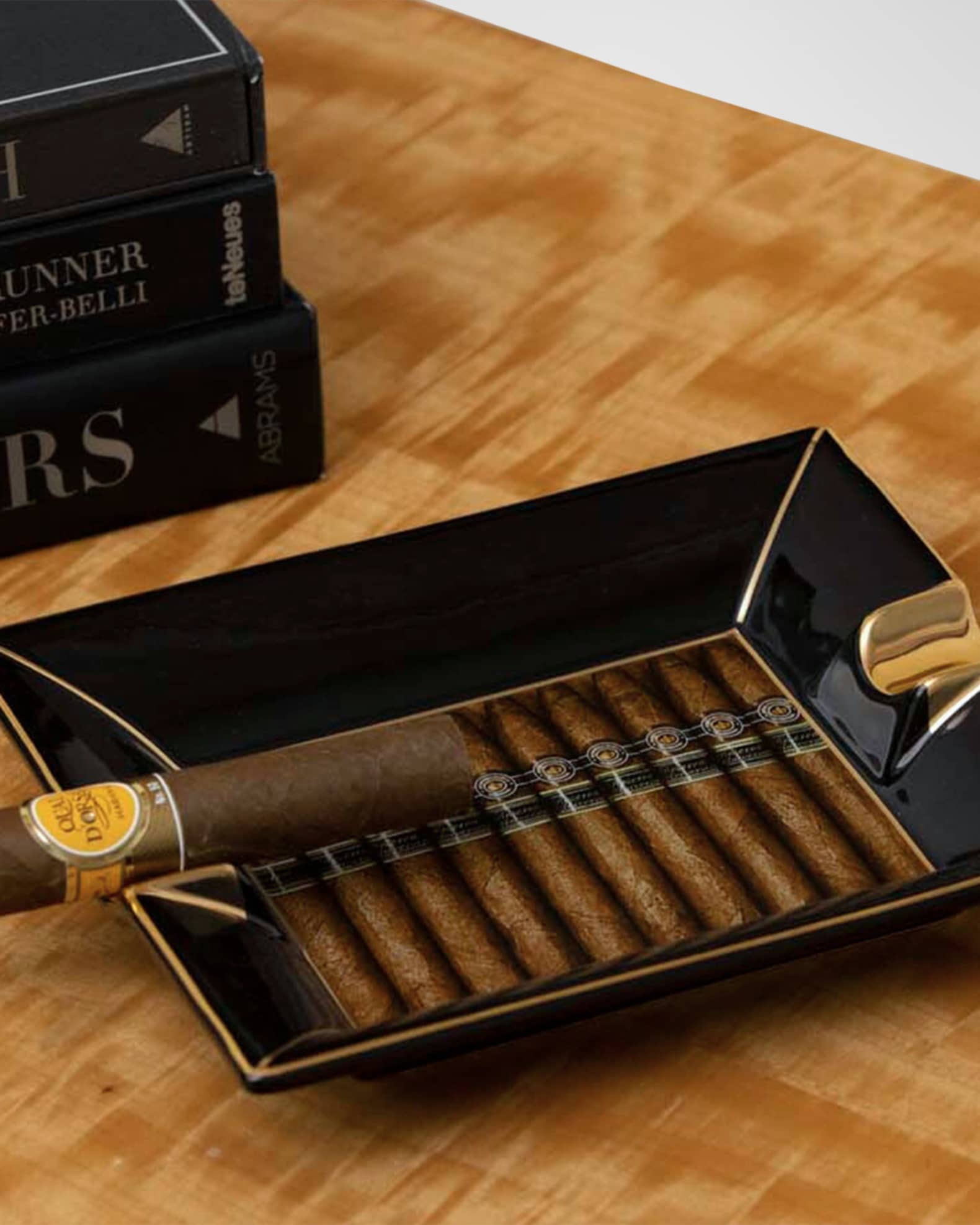 Bey-Berk Cigar Design Porcelain Ashtray | Neiman Marcus