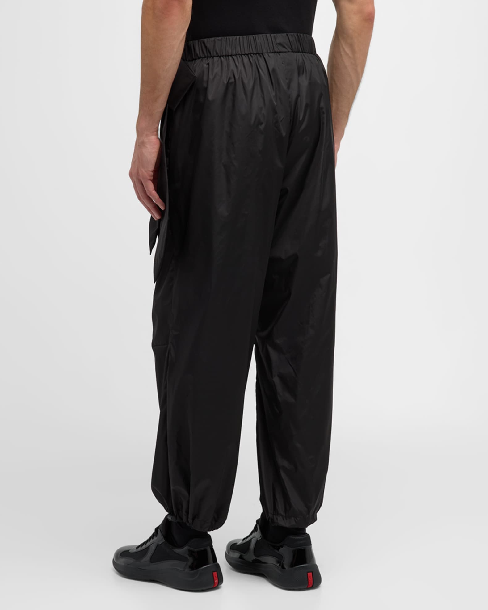 Simone Rocha Men's Ankle Gathered Track Pants with Bow | Neiman Marcus