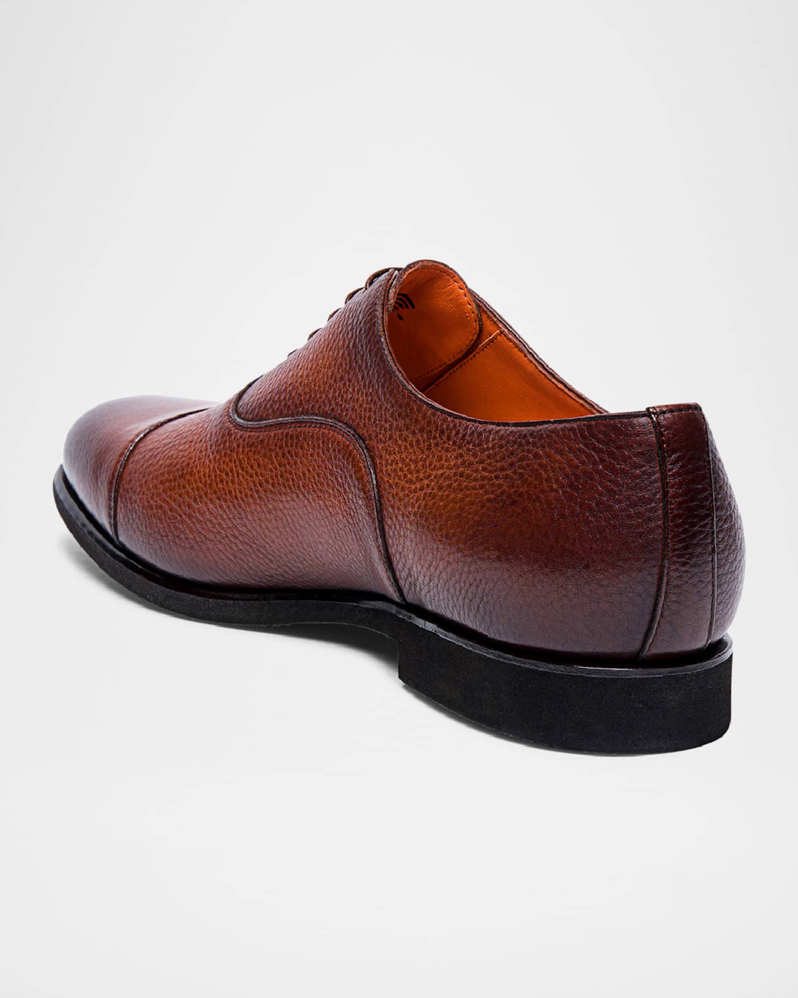 Men's Darian Grained Leather Oxfords | Neiman Marcus