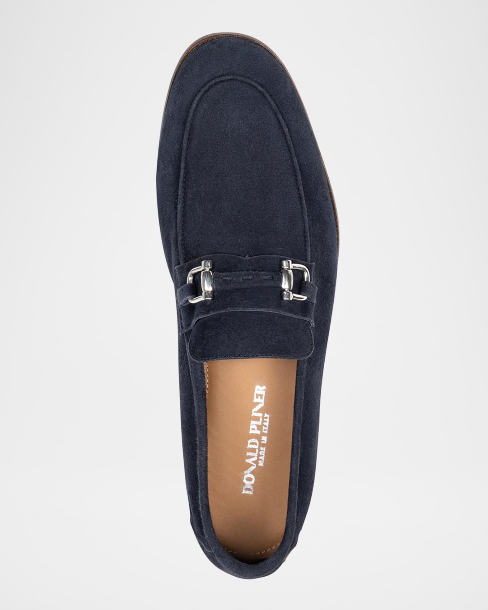 Donald Pliner Men's Suede Metal Bit Loafers | Neiman Marcus