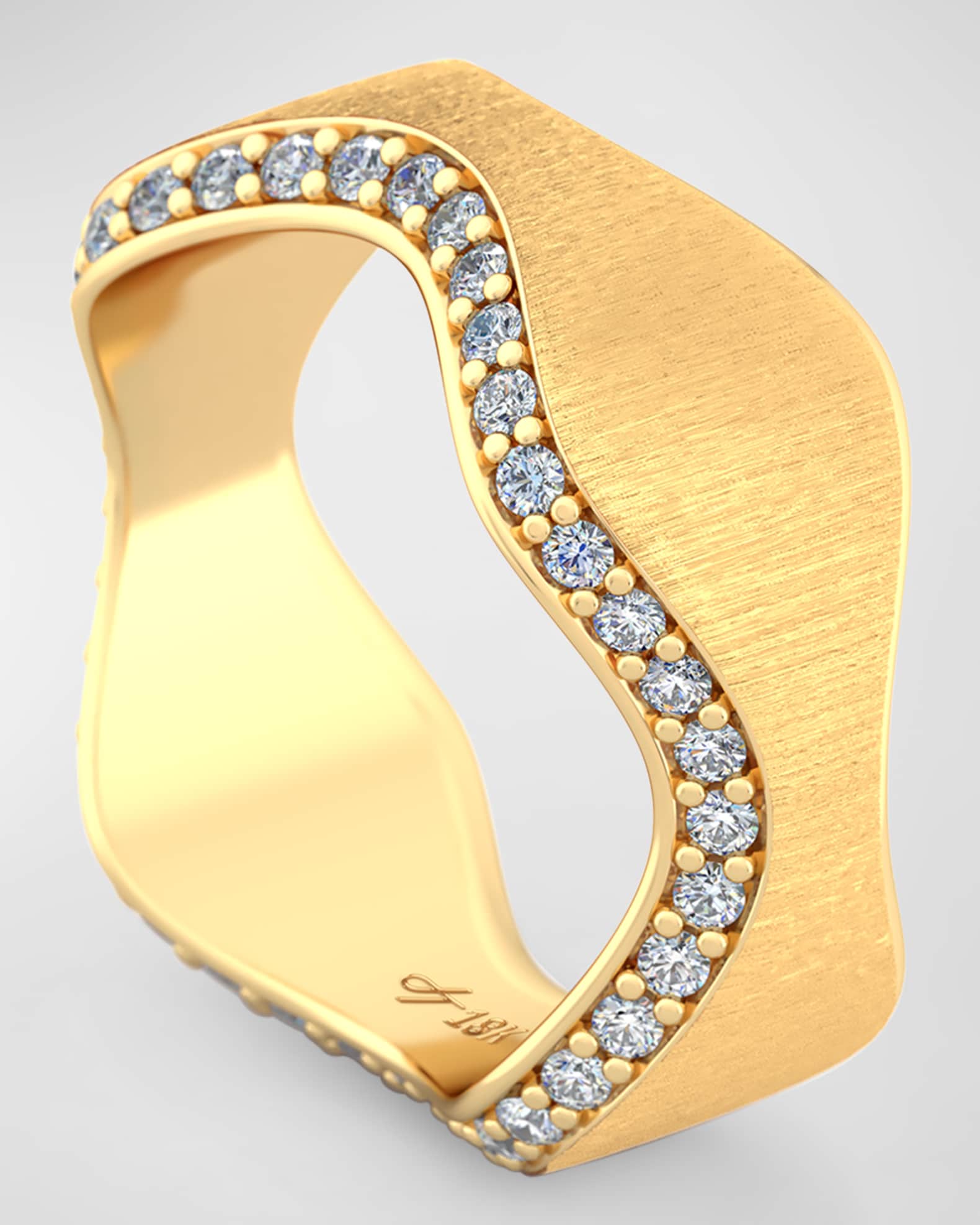 Jamie Turner 18K Yellow Gold Double Curve Ring with Diamonds | Neiman ...