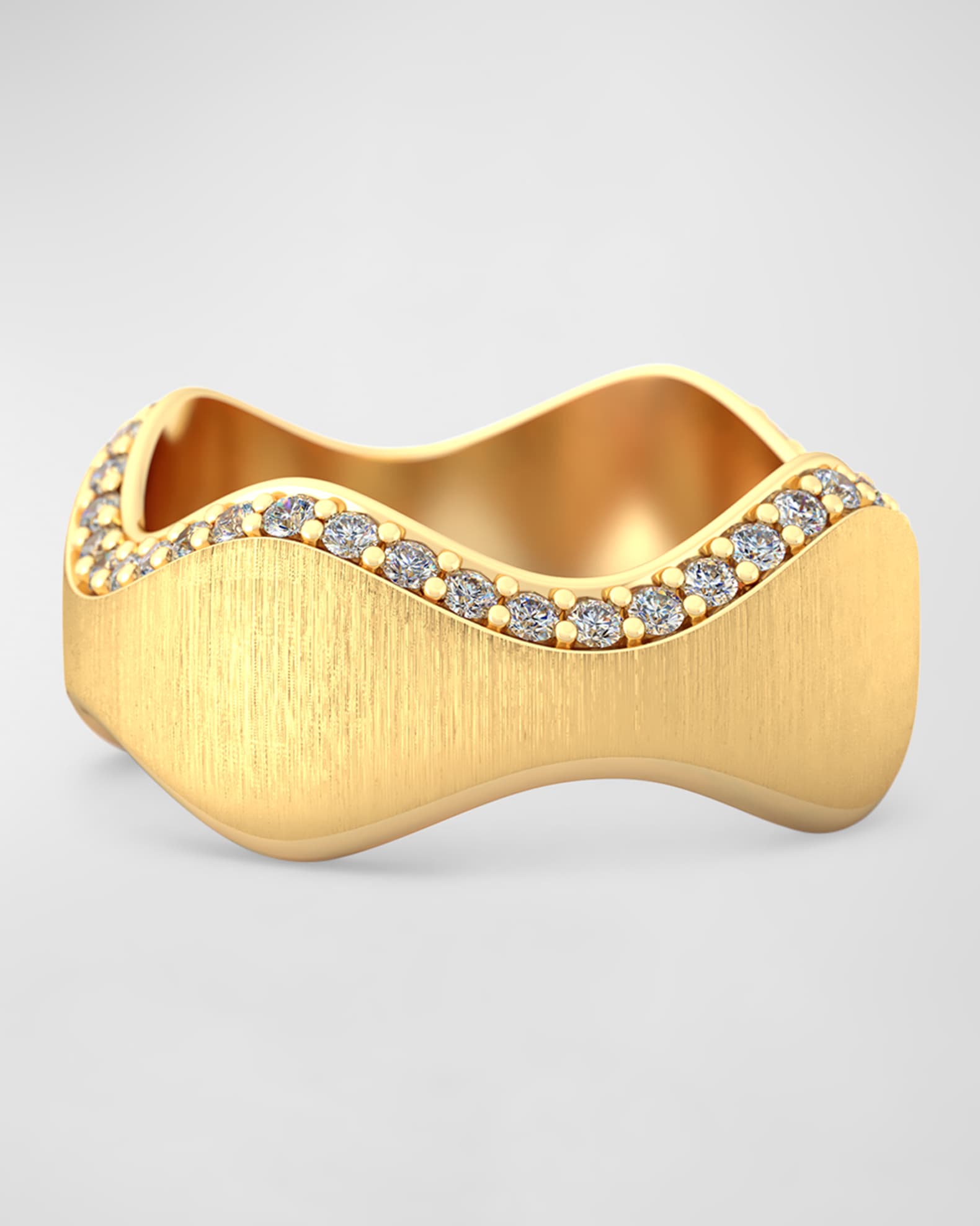 Jamie Turner 18K Yellow Gold Double Curve Ring with Diamonds | Neiman ...