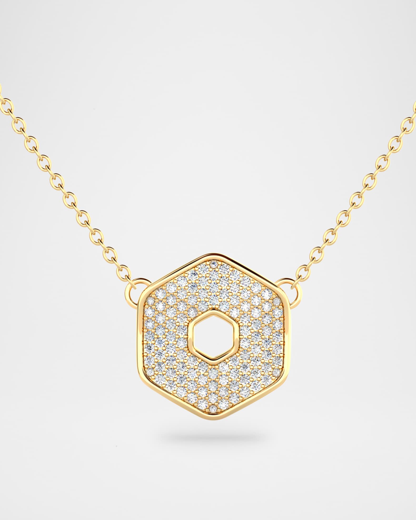 Jamie Turner 18K Gold Large Eclipse Necklace with Diamonds | Neiman Marcus