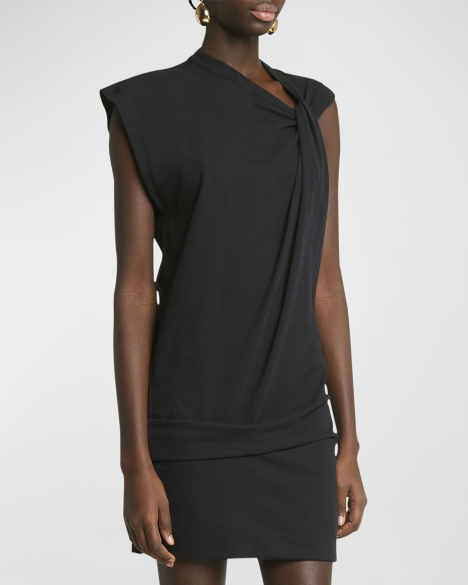 Isabel Marant Leany Twisted Mini T-Shirt Dress | Neiman Marcus