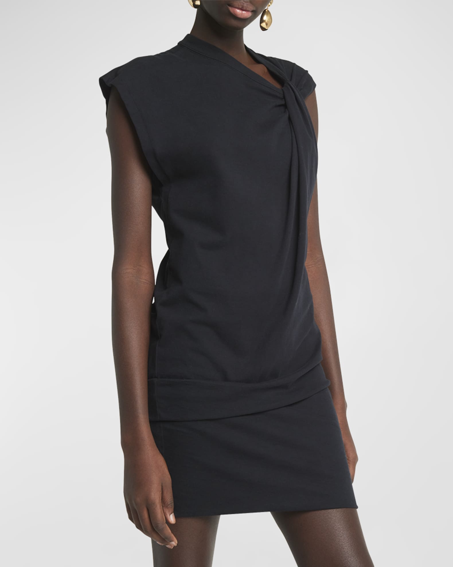 Isabel Marant Leany Twisted Mini T-Shirt Dress | Neiman Marcus