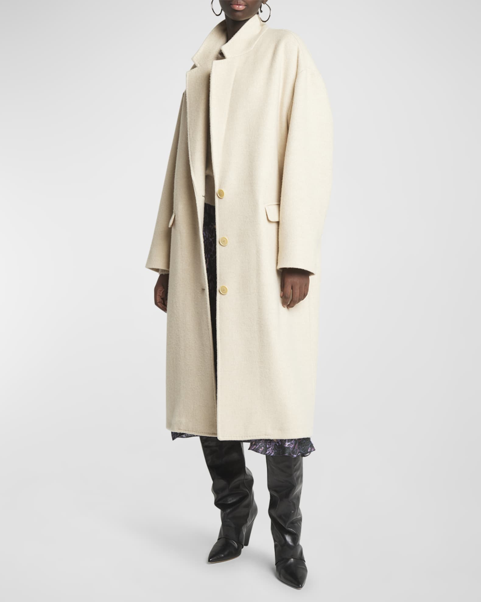 Isabel Marant Efezia Classic Wool Cashmere Coat | Neiman Marcus