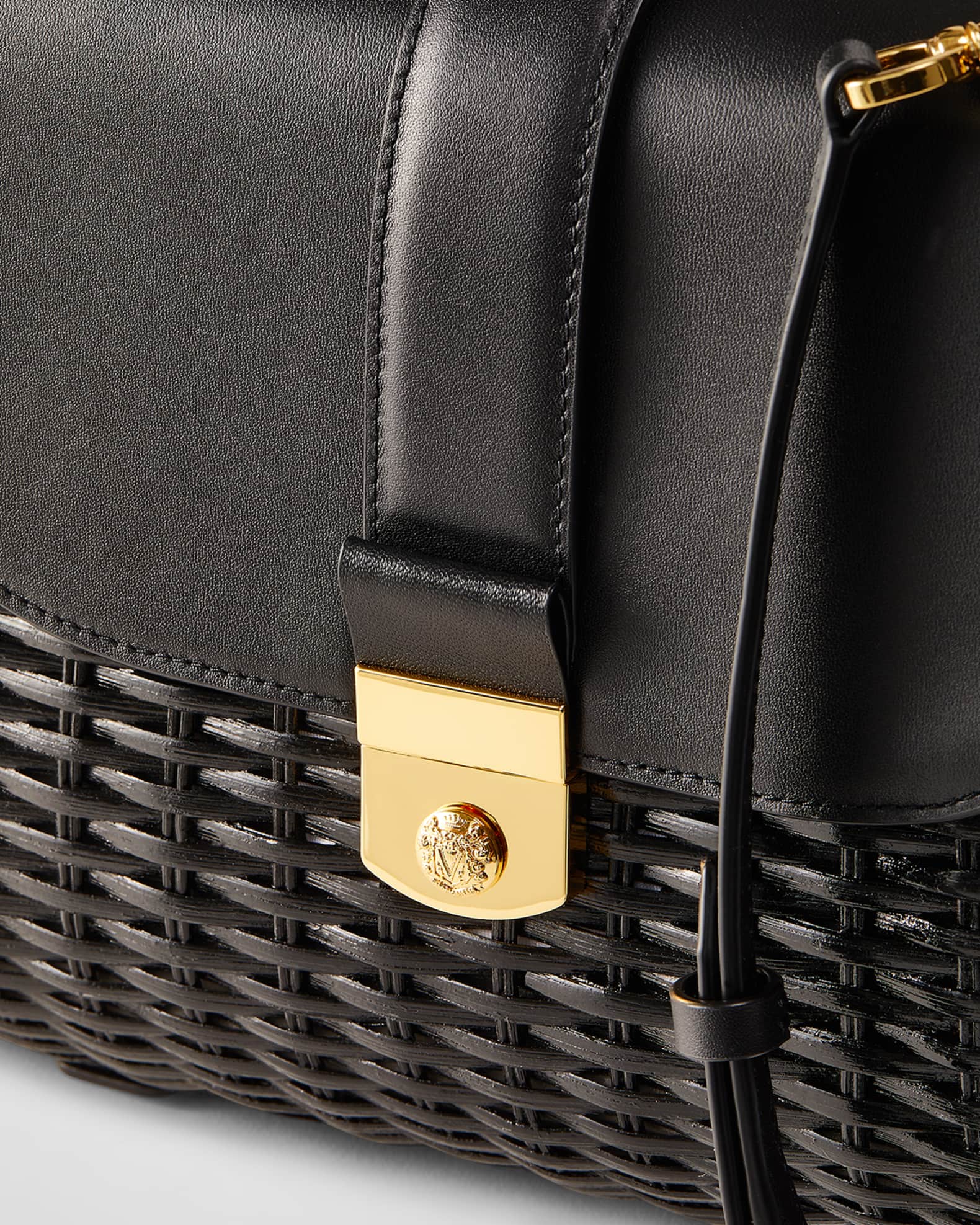 Veronica Beard The Crest Lock Basket Top-Handle Bag | Neiman Marcus