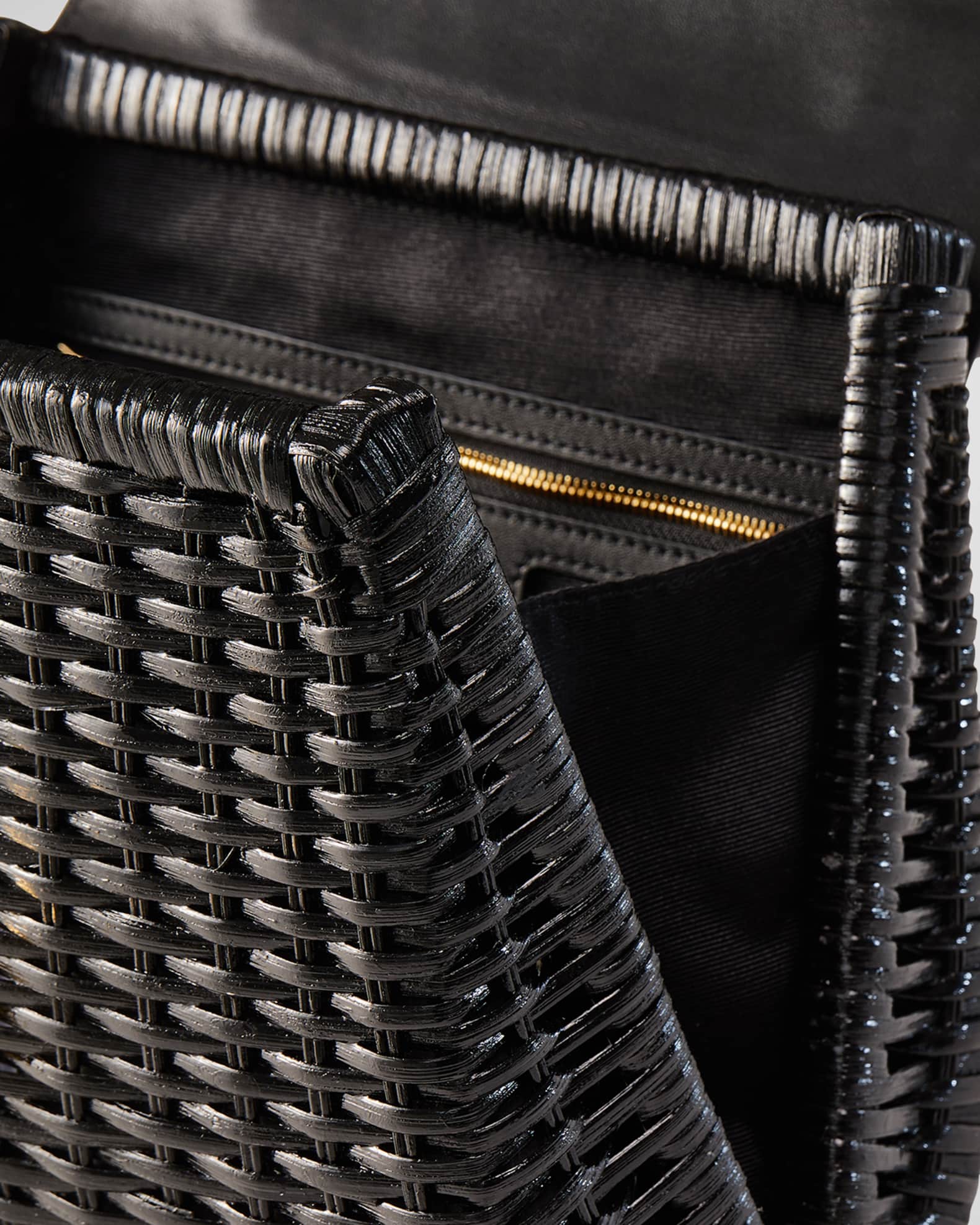 Veronica Beard The Crest Lock Basket Top-Handle Bag | Neiman Marcus