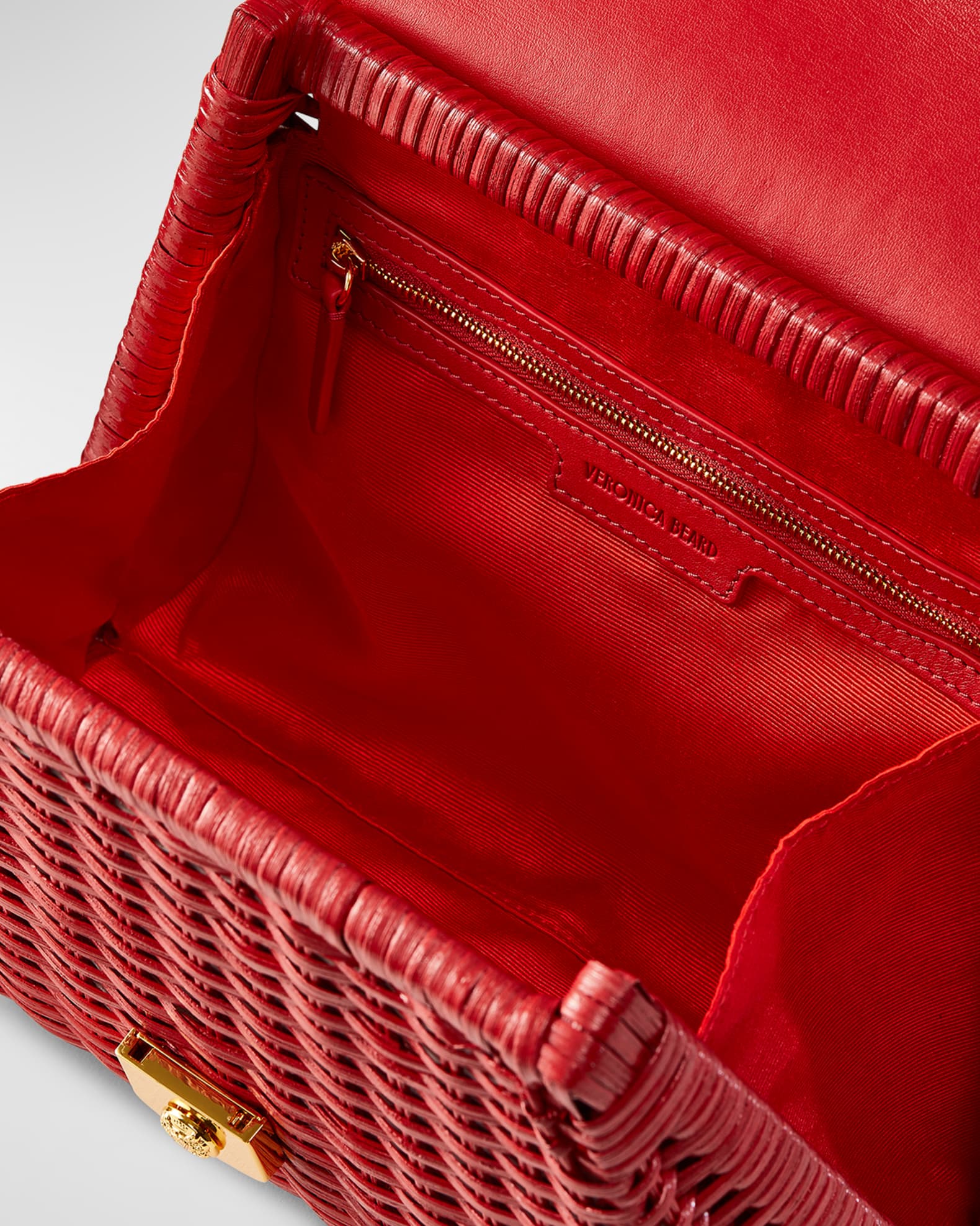 Veronica Beard The Crest Lock Basket Top-Handle Bag | Neiman Marcus