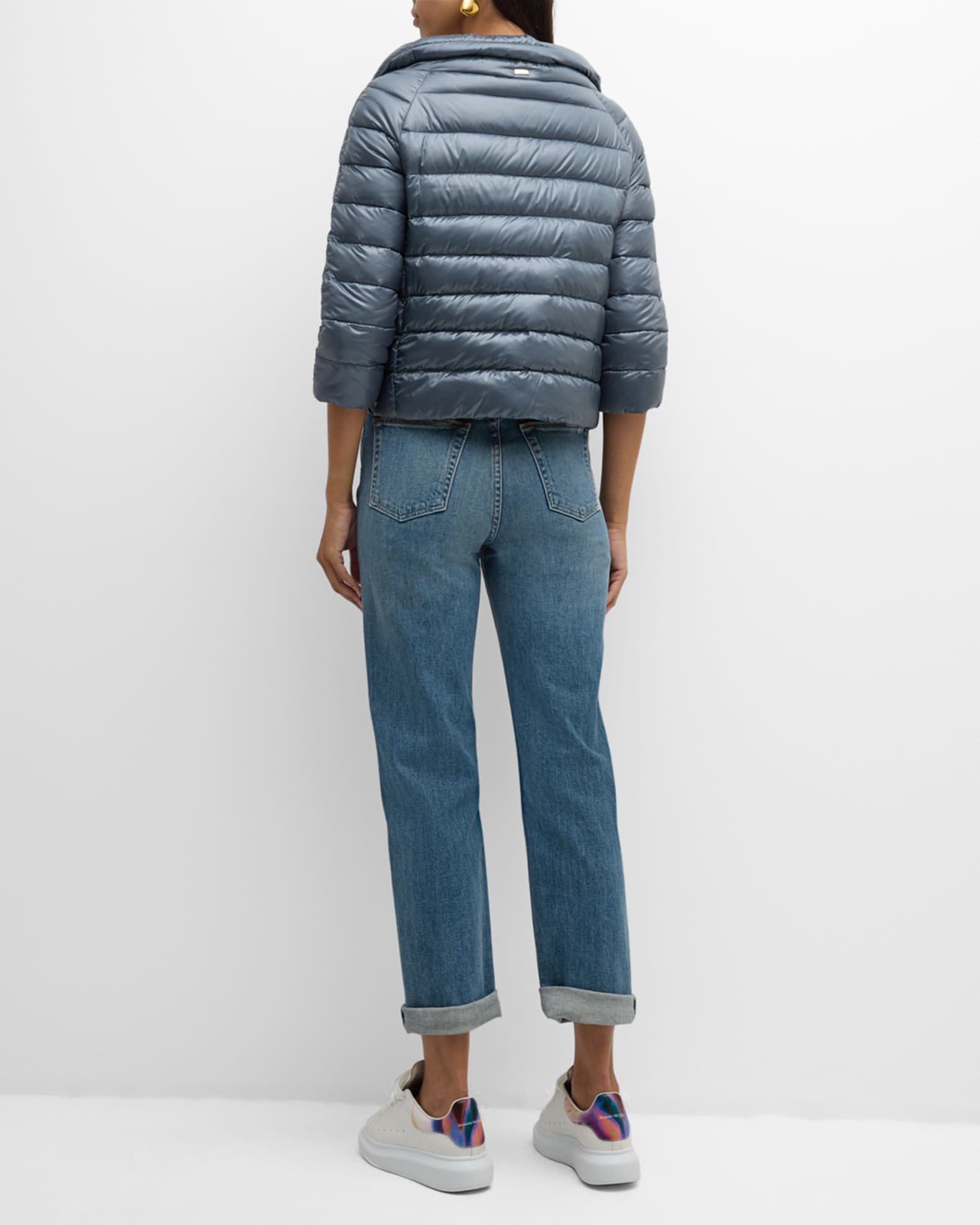 Herno Iconico Piumino Sofia Water-Resistant Nylon Ultralight Puffer Jacket | Neiman Marcus