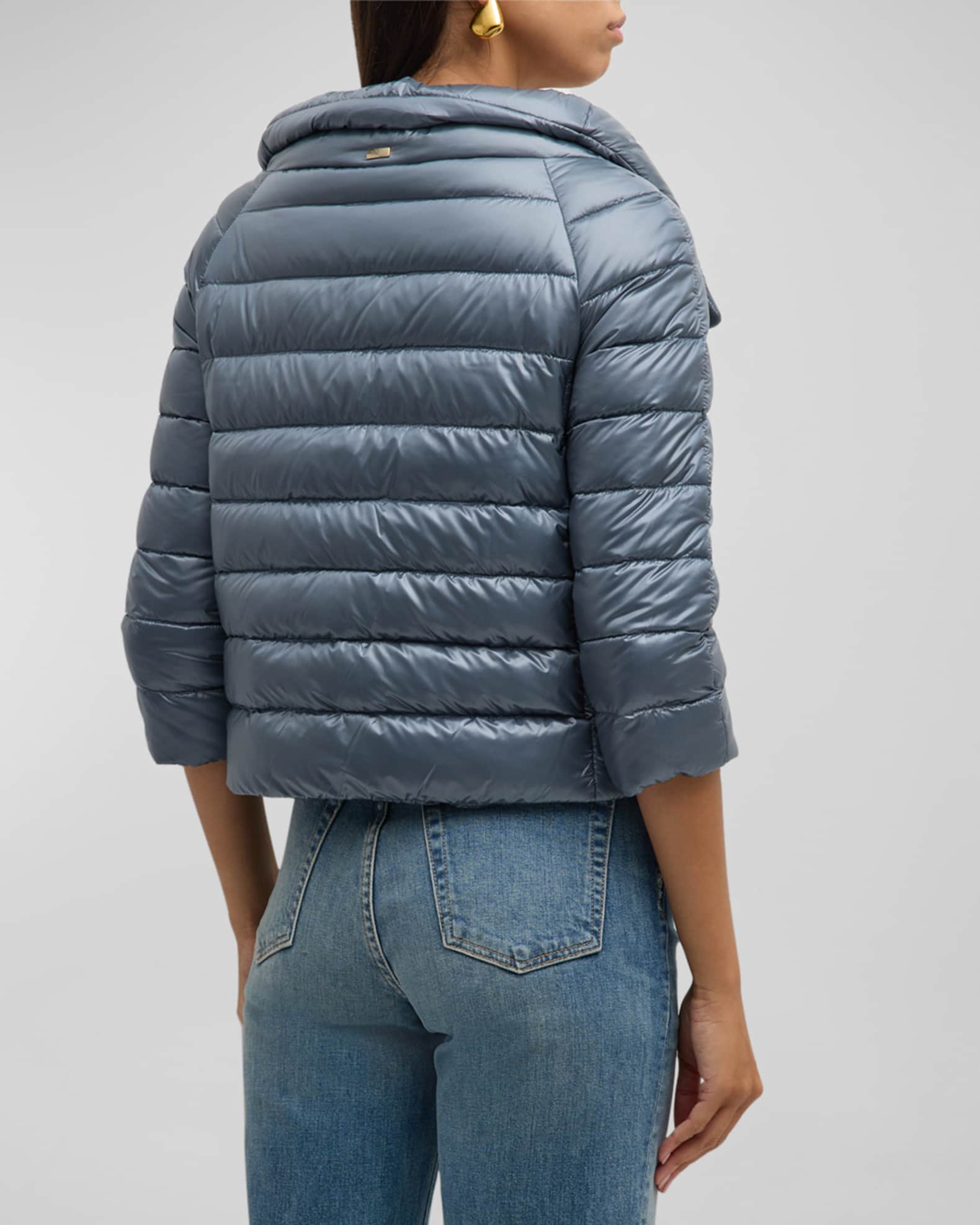 Herno Iconico Piumino Sofia Water-Resistant Nylon Ultralight Puffer Jacket | Neiman Marcus