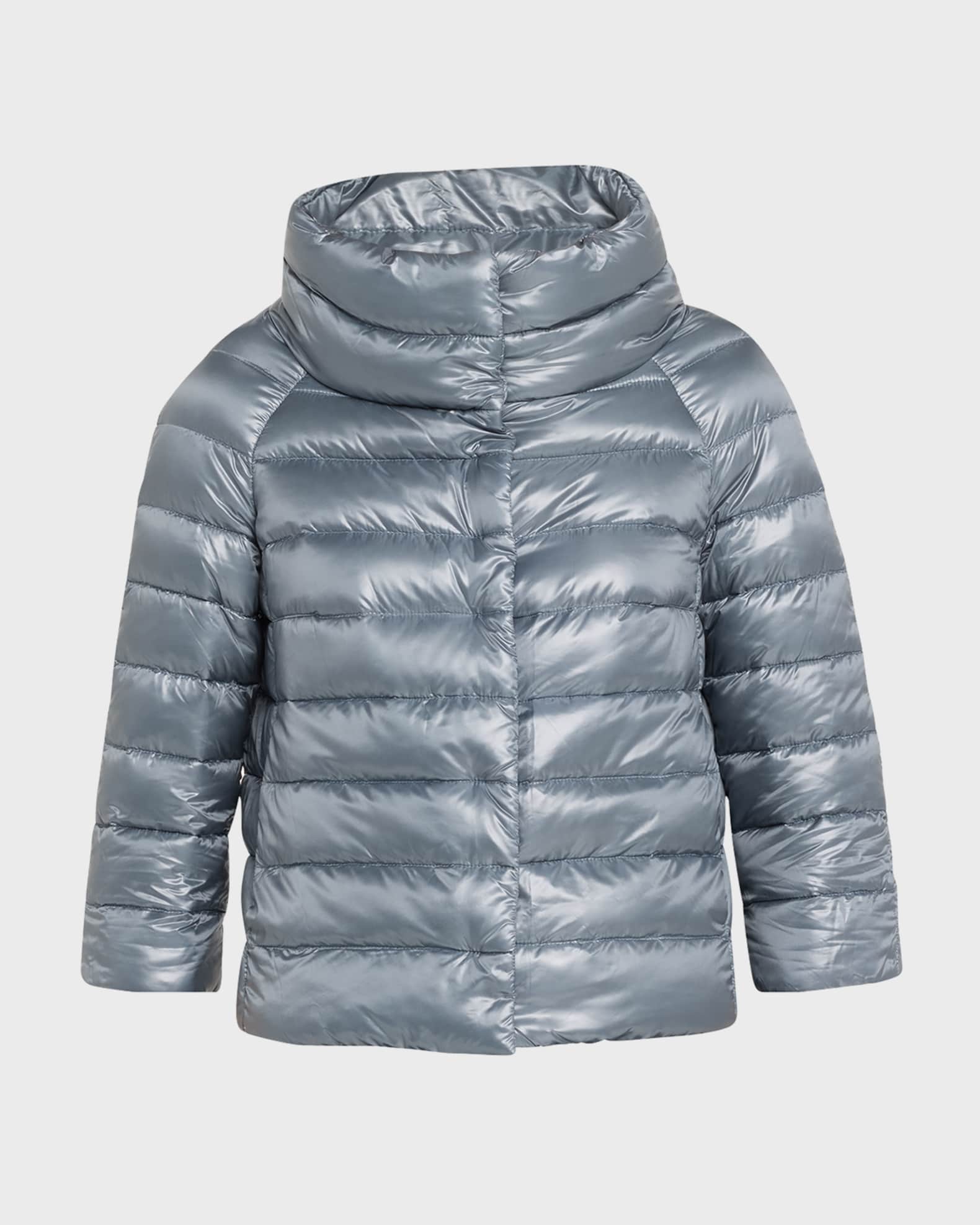 Herno Iconico Piumino Sofia Water-Resistant Nylon Ultralight Puffer Jacket | Neiman Marcus