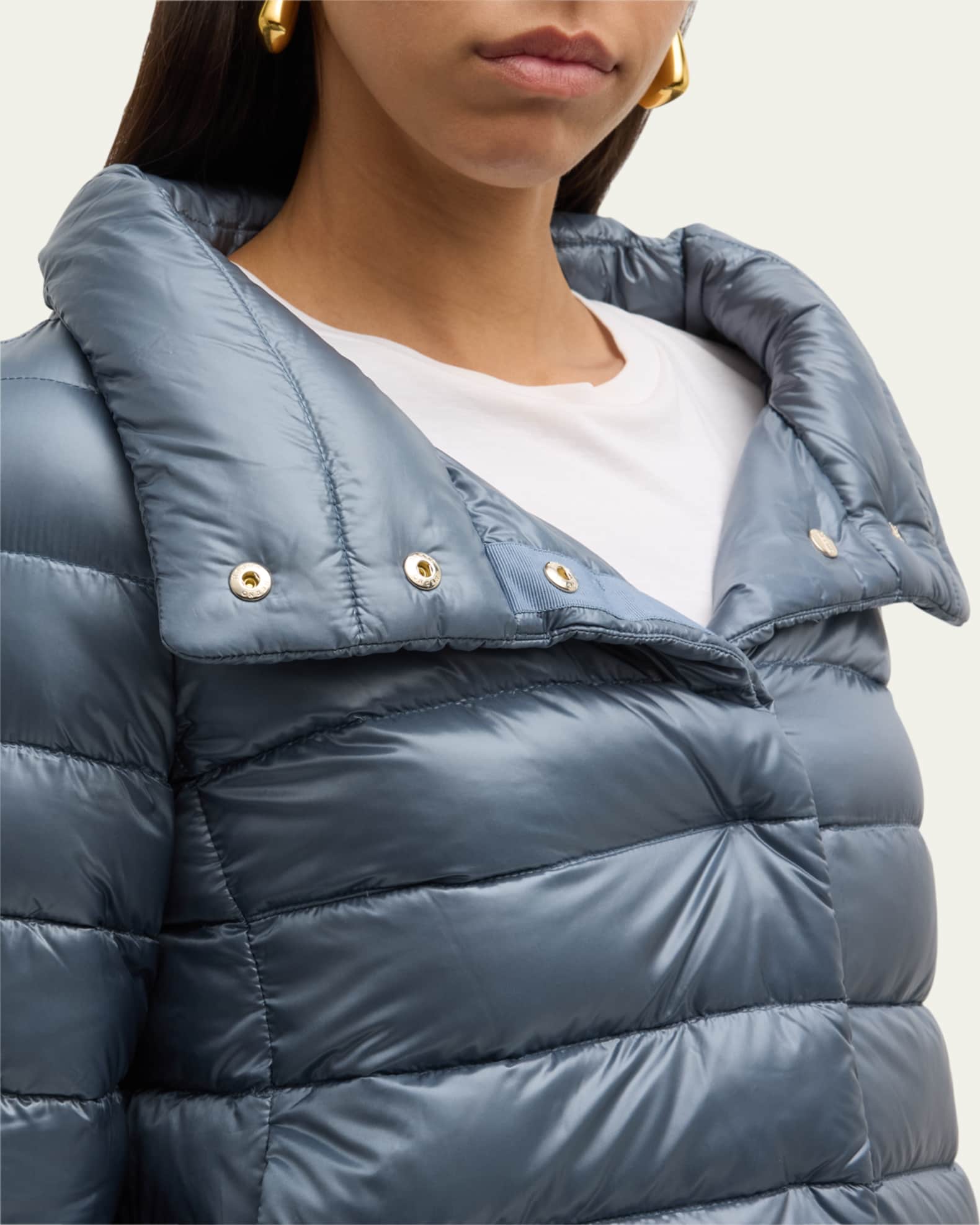 Herno Iconico Piumino Sofia Water-Resistant Nylon Ultralight Puffer Jacket | Neiman Marcus