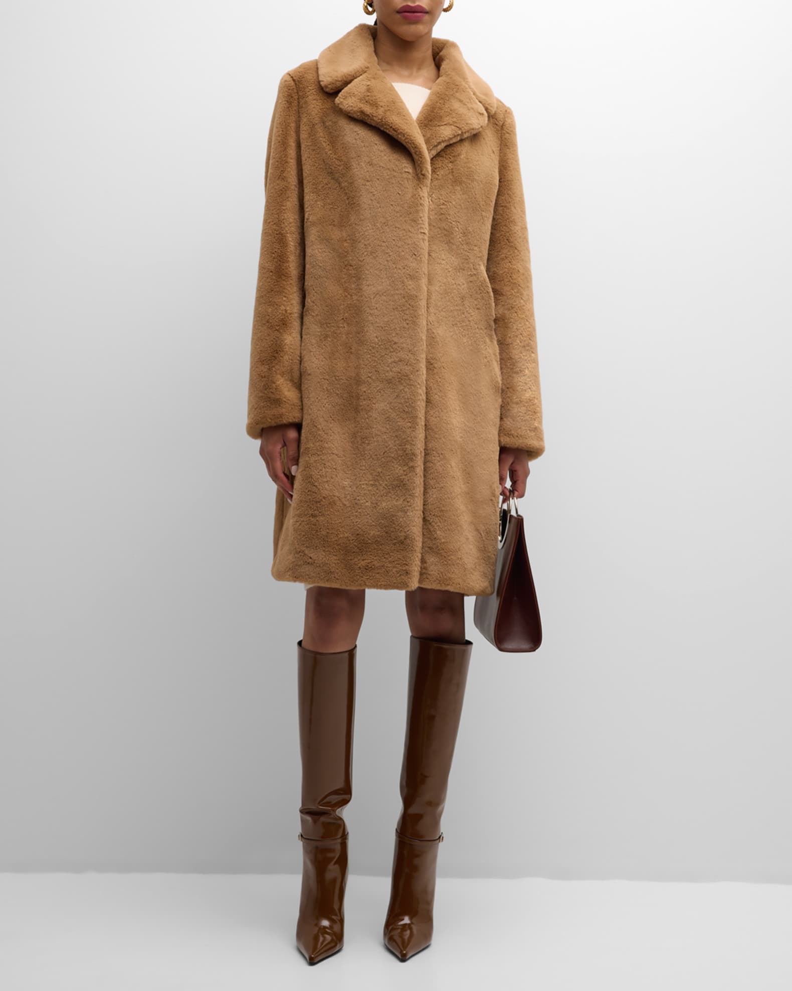 Herno Soft Faux Fur Long Coat | Neiman Marcus