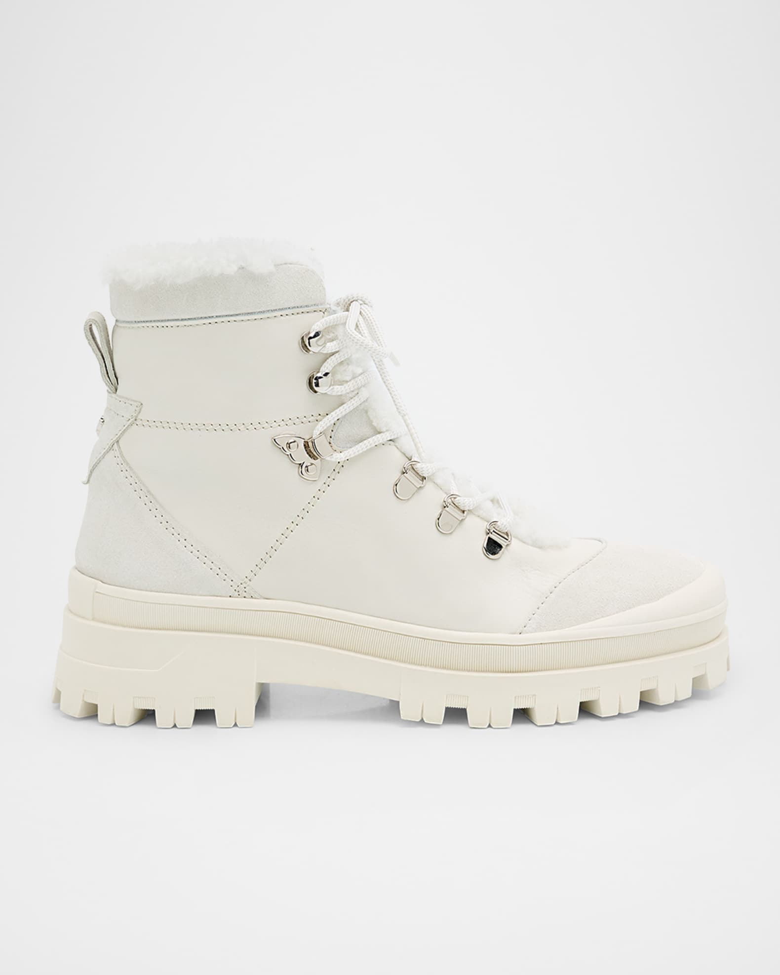 Sophia Webster Wanderlust Leather Shearling Ranger Boots | Neiman Marcus