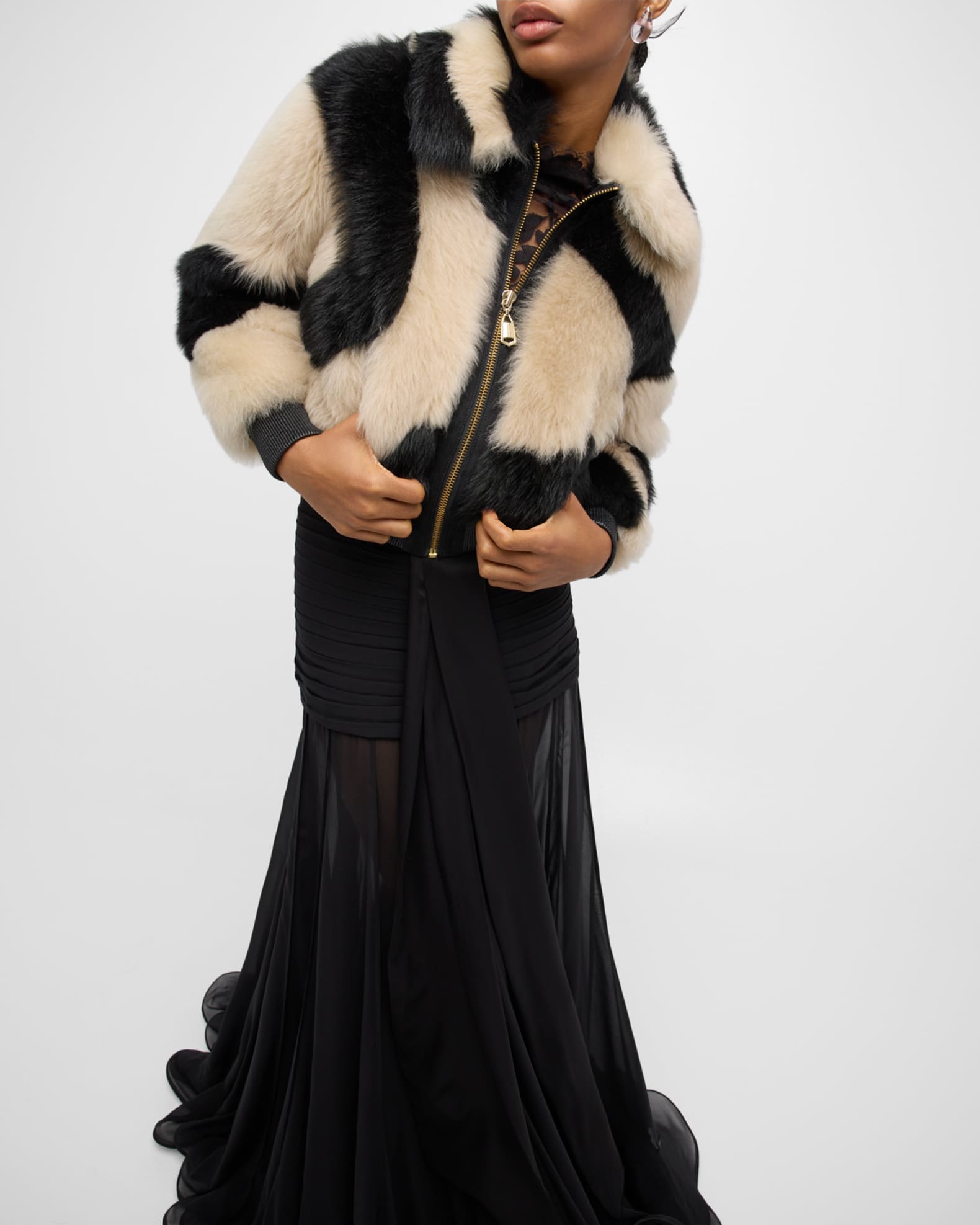 Zimmermann Illustration Fuzzy Swirl Jacket | Neiman Marcus