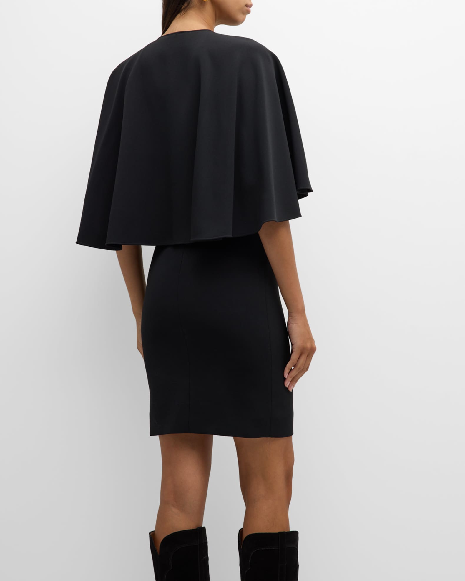 Chloe Jersey Mini Dress with Shawl Back | Neiman Marcus
